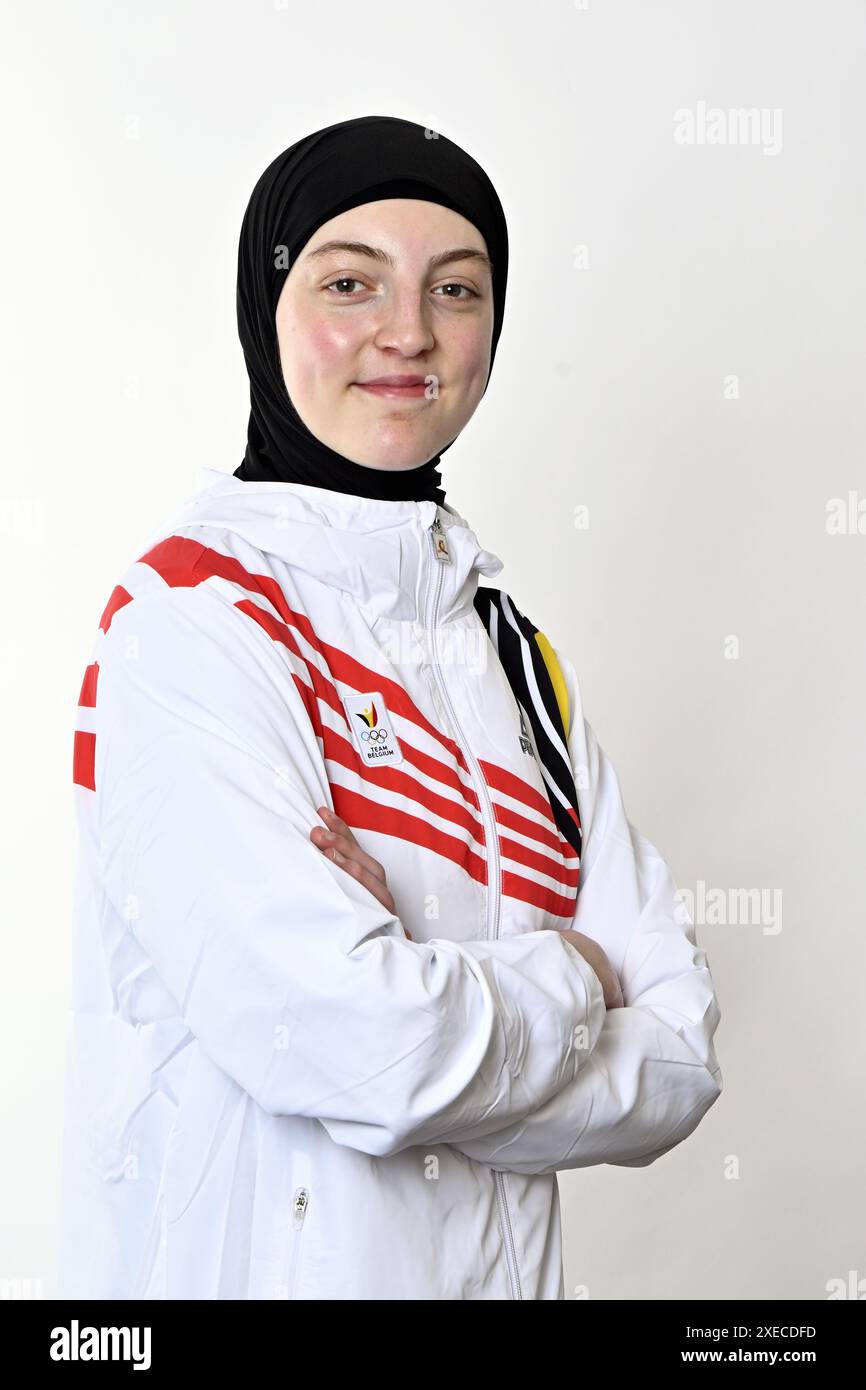 Brüssel, Belgien Juni 2024. Die belgische Taekwondo-Praktizierende ...