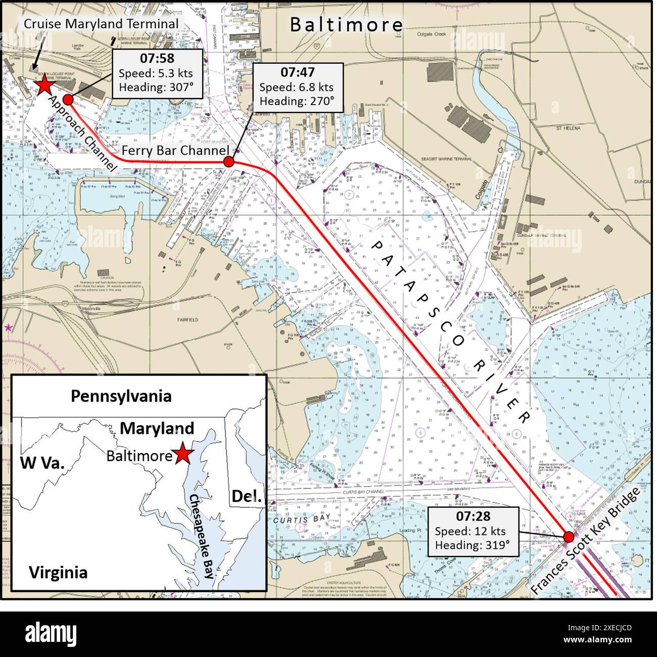 Dieser Auszug aus der Karte 12281 der National Oceanic and Atmospheric ...