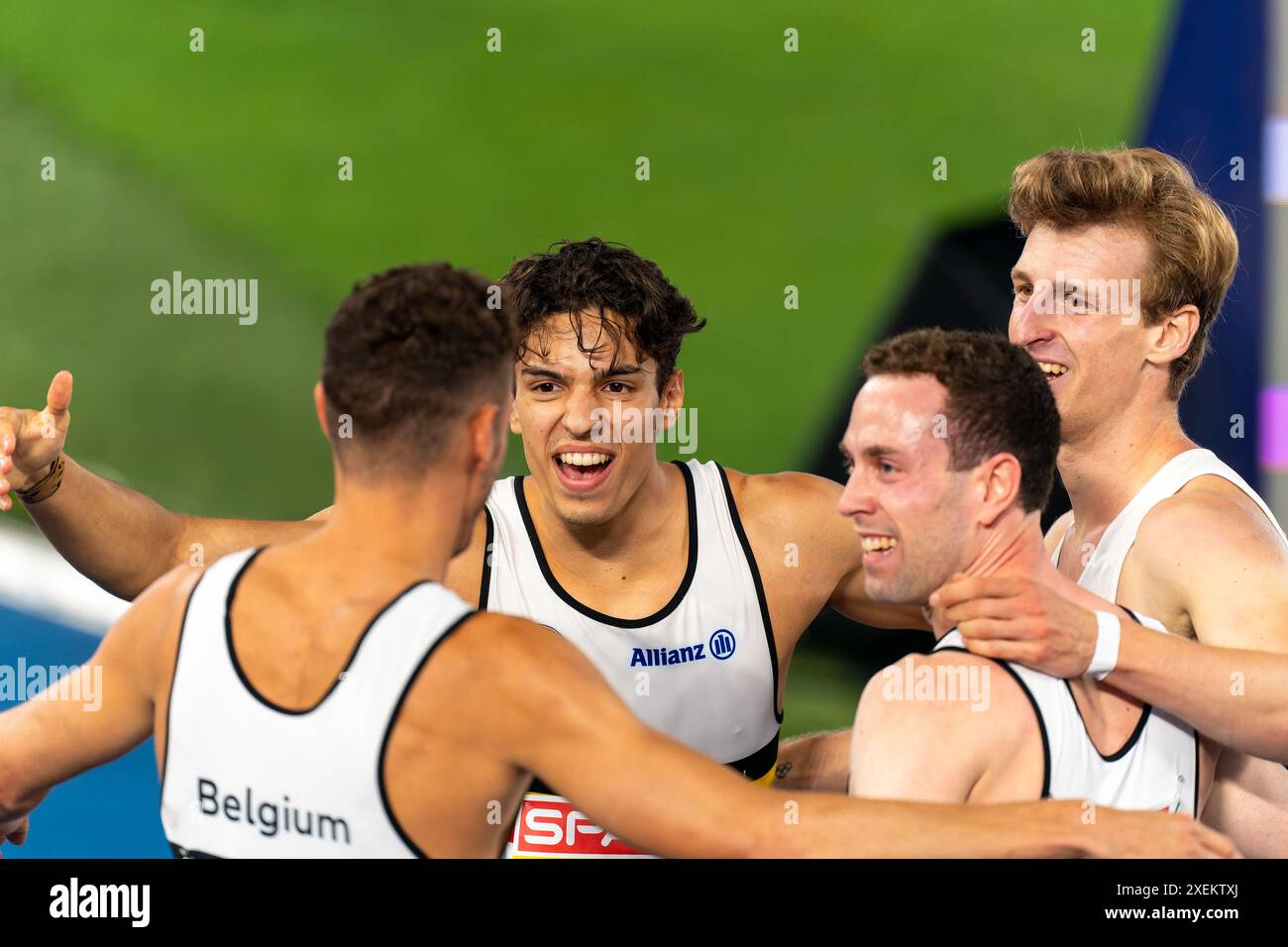 ROM, ITALIEN - 12. JUNI: Jonathan Sacoor aus Belgien, Robin Vanderbemden aus Belgien, Dylan ...