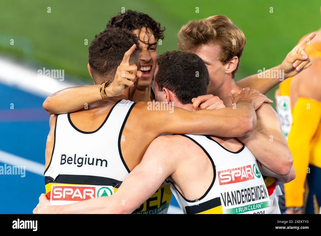 ROM, ITALIEN - 12. JUNI: Jonathan Sacoor aus Belgien, Robin Vanderbemden aus Belgien, Dylan ...