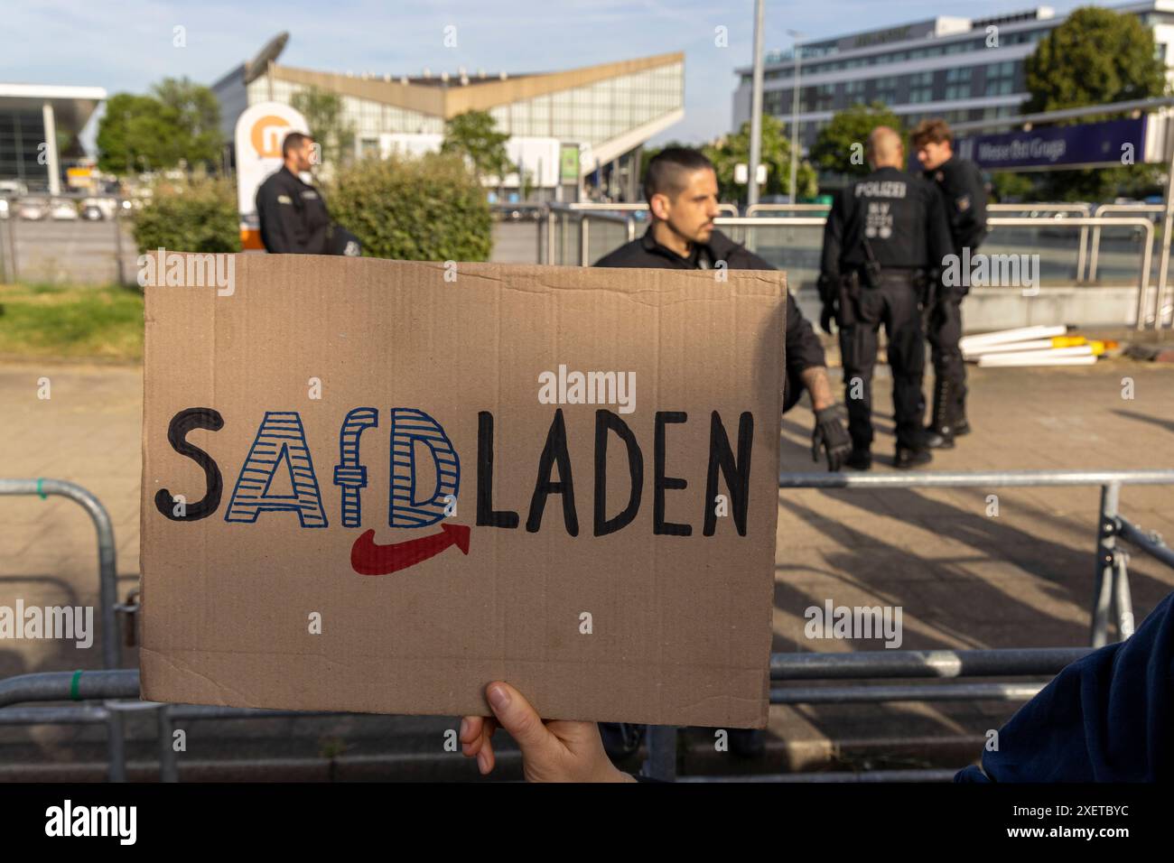 Demonstration gegen den AFD-Bundesparteitag 2024. 29.06.2024, EU, DEU, Deutschland, Nordrhein ...