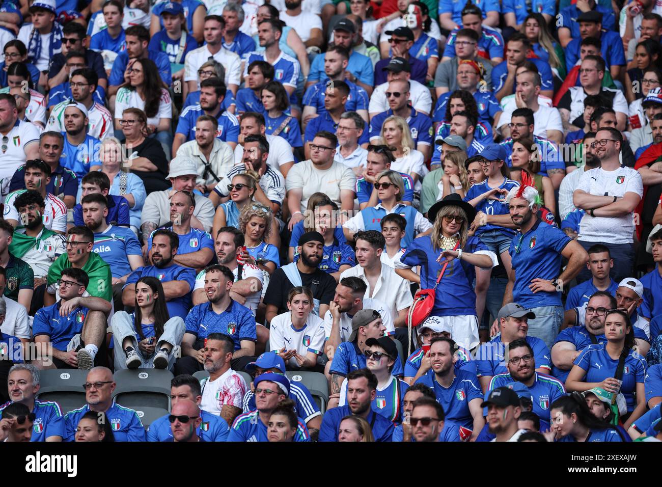 Berlin, Deutschland. Juni 2024. Fans Italiens reagieren auf das ...