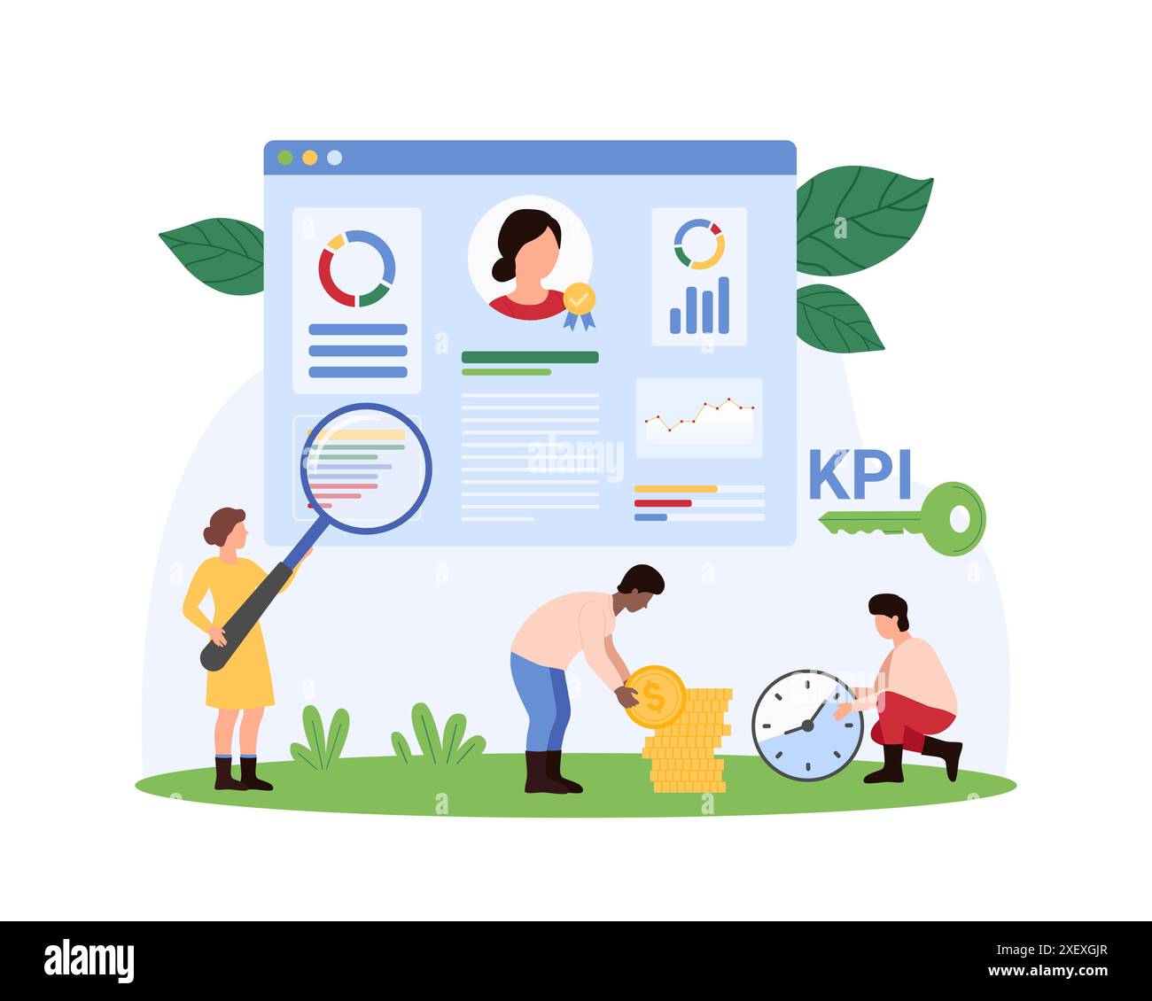 Kpi dashboard Stock-Vektorgrafiken kaufen - Alamy