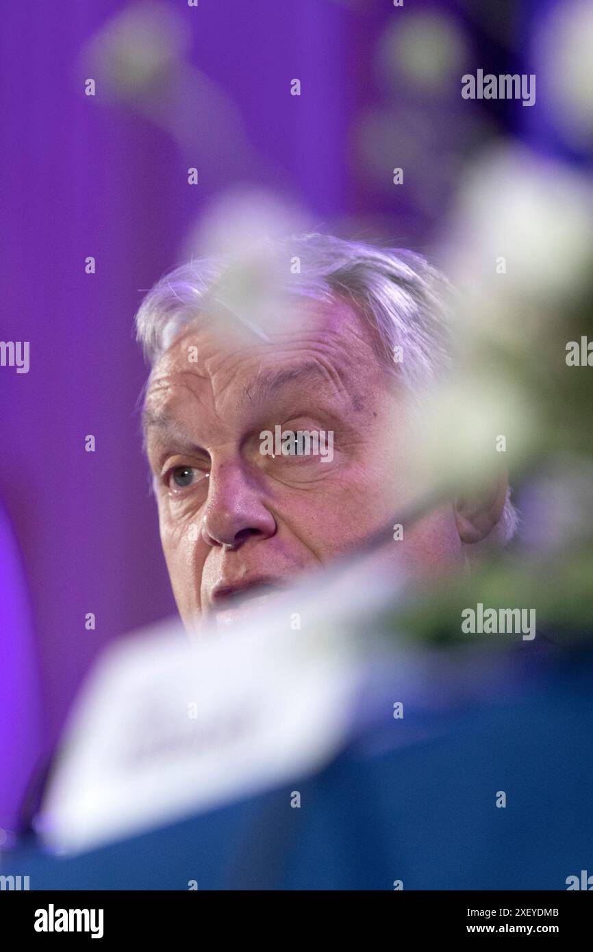 ÖSTERREICH; WIEN; 20240630; ungarischer Premierminister Viktor Orban (im Bild) während einer ...