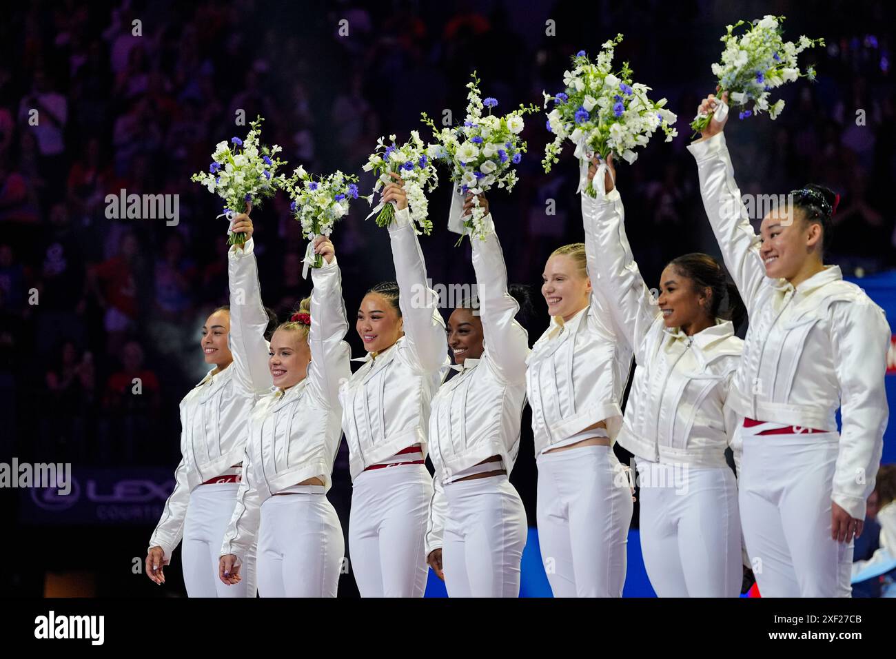 From left to right, Hezly Rivera, Joscelyn Roberson, Suni Lee, Simone ...