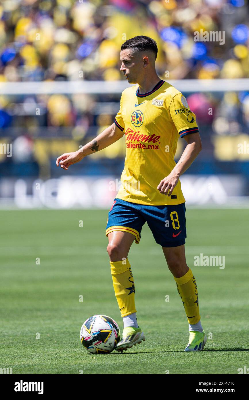 América-Mittelfeldspieler Álvaro Fidalgo (8) während des Spiels Campeón ...