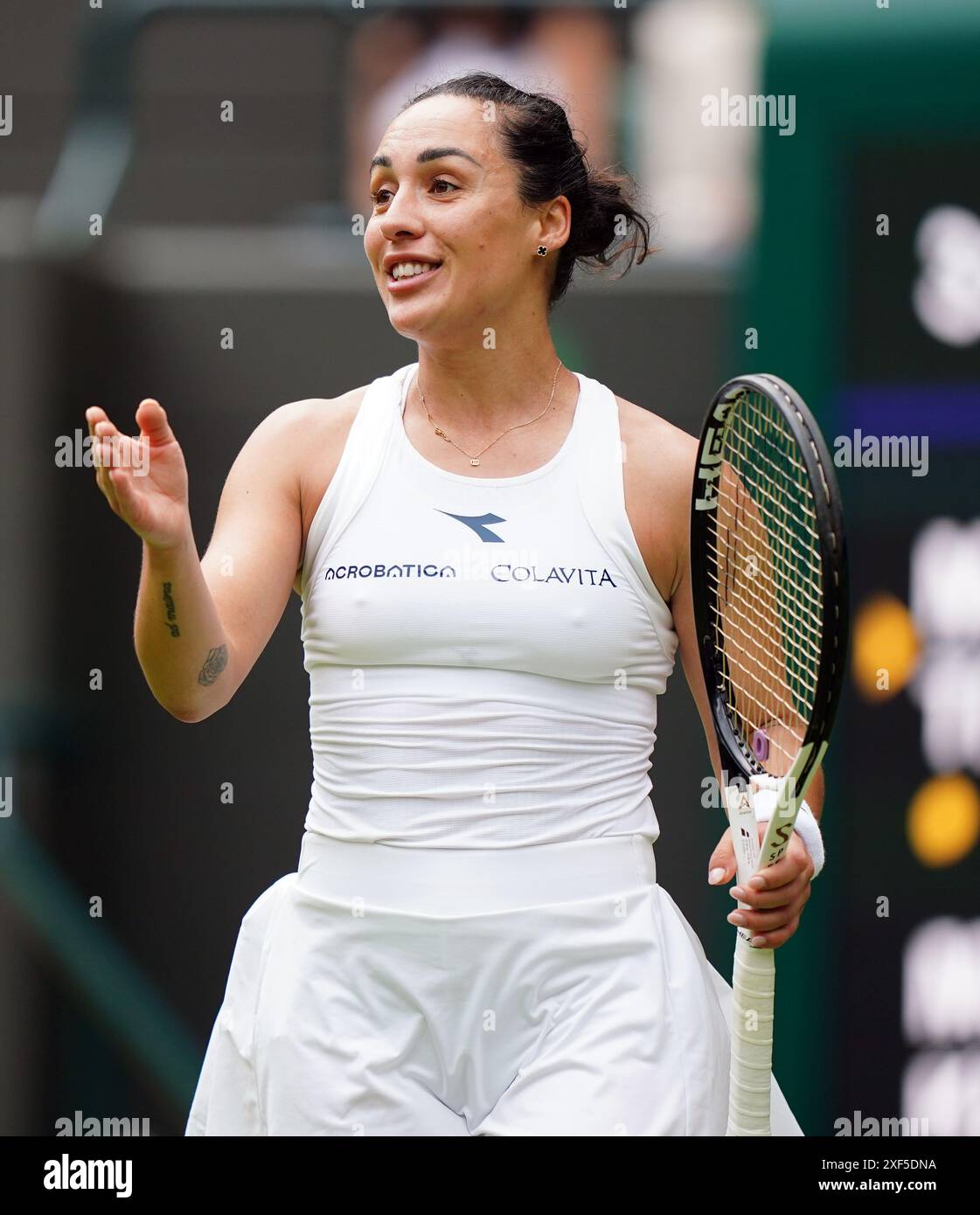 Martina Trevisan während ihres Spiels gegen Madison Keys (nicht ...