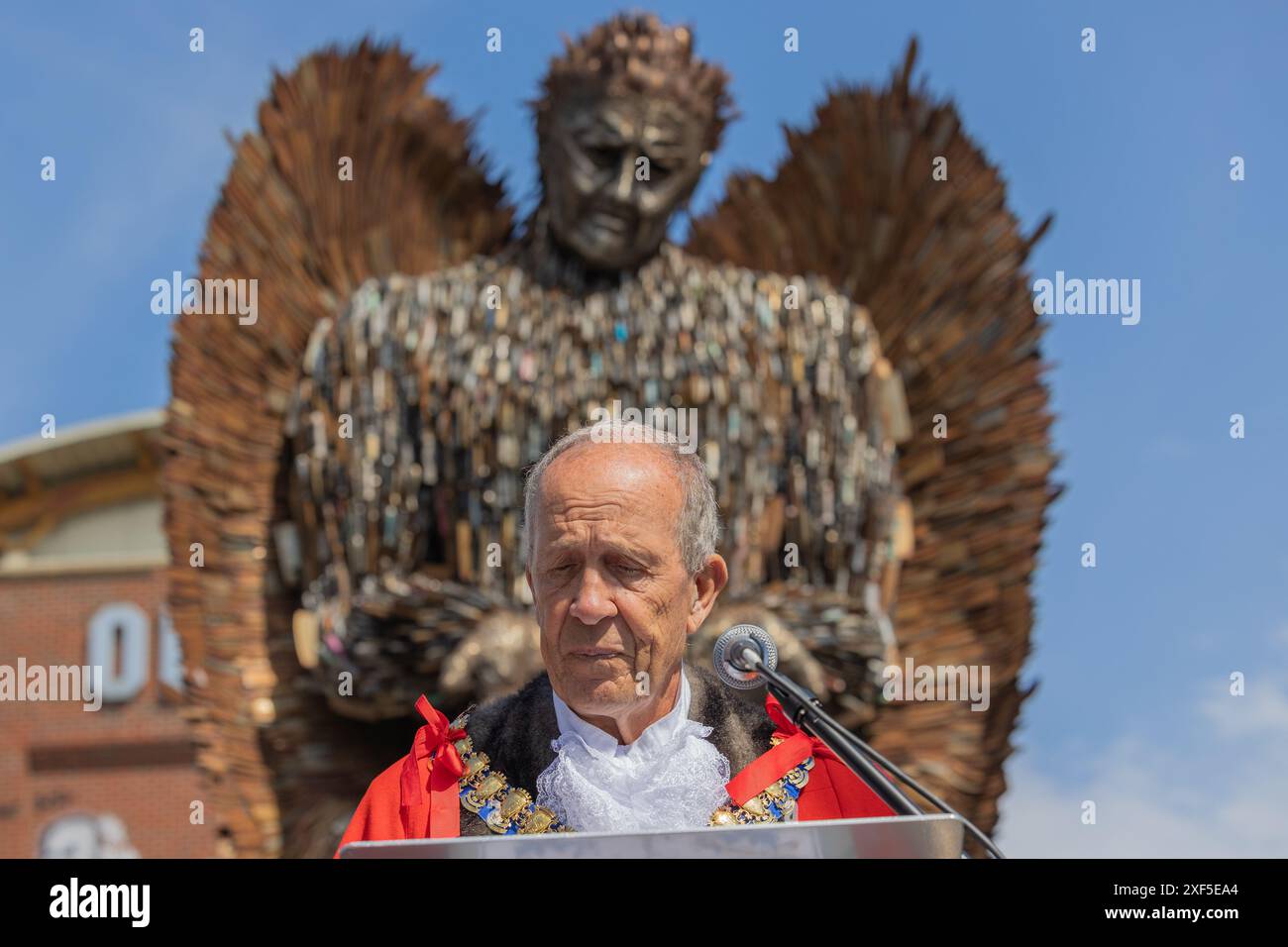 Southend on Sea, Großbritannien. Juli 2024. Die Skulptur Knife Angel ...
