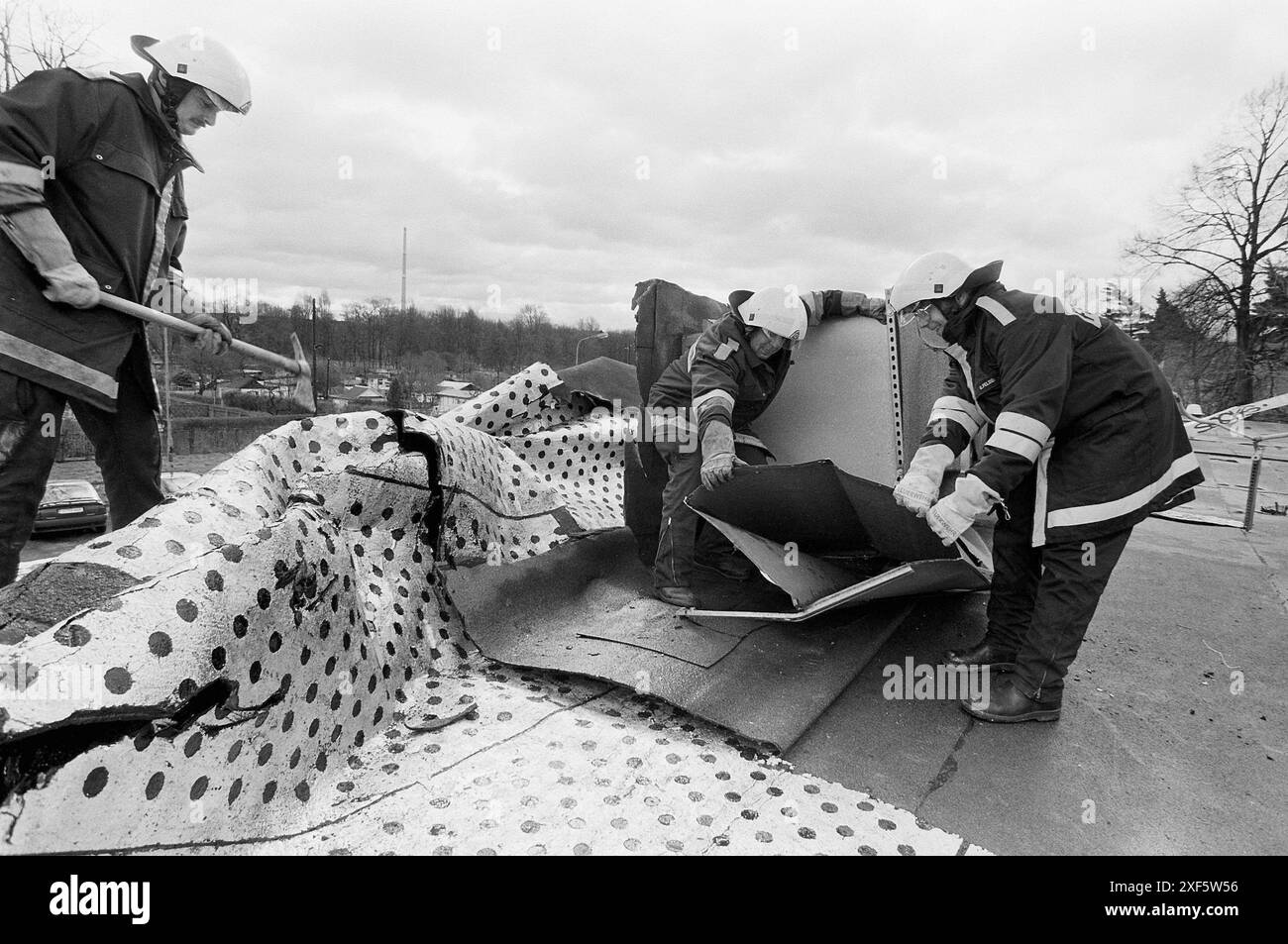 Sturm Sonja 28.03.1997, Chemnitz, Helbersdorf, der Sturm Sonja hatte mit Windspitzen bis zu 130 ...
