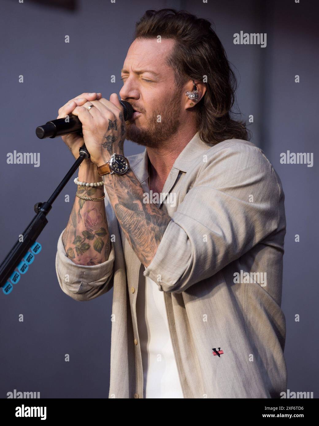 Ny. Juni 2024. Tyler Hubbard auf der Bühne für Fox & Friends All ...