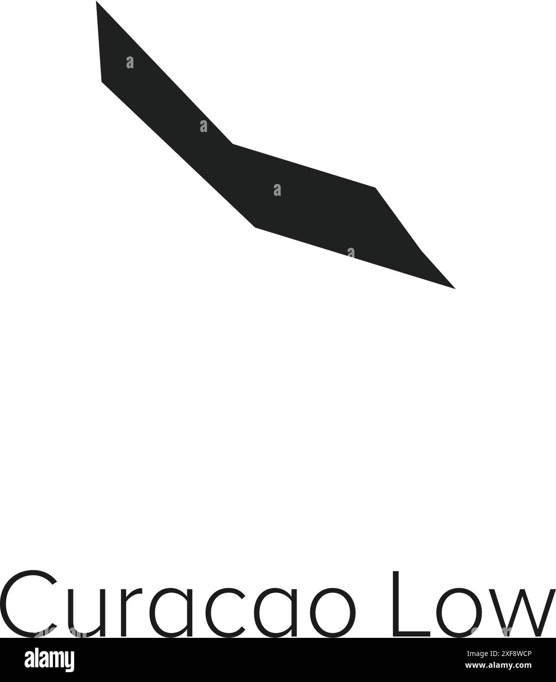 Curacao Map Vector Illustration - Silhouette, Outline, Curacao Low ...