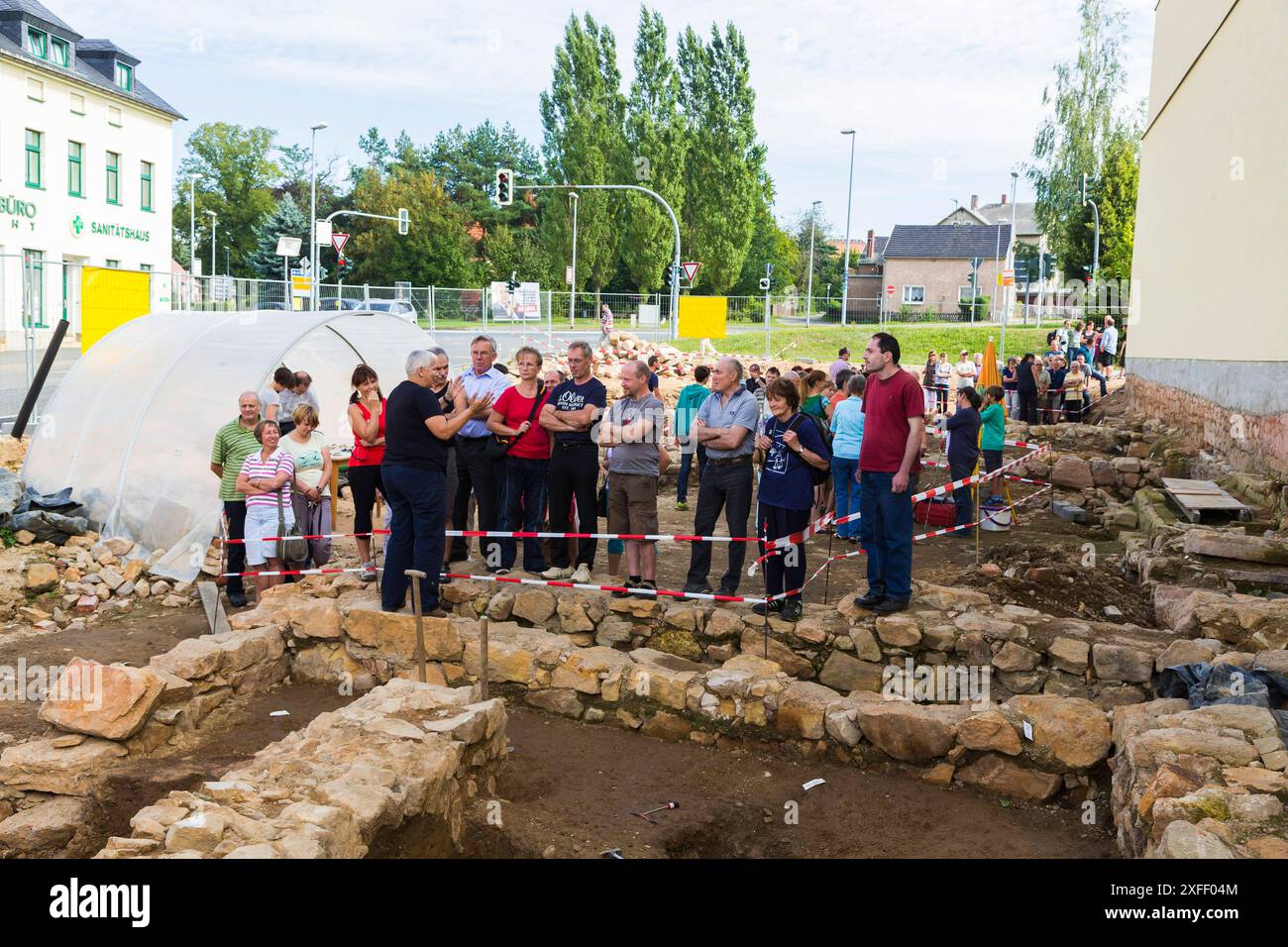 Grabungsstelle zum Tag des offenen Denkmals am 08.09.2013, gab es die ...