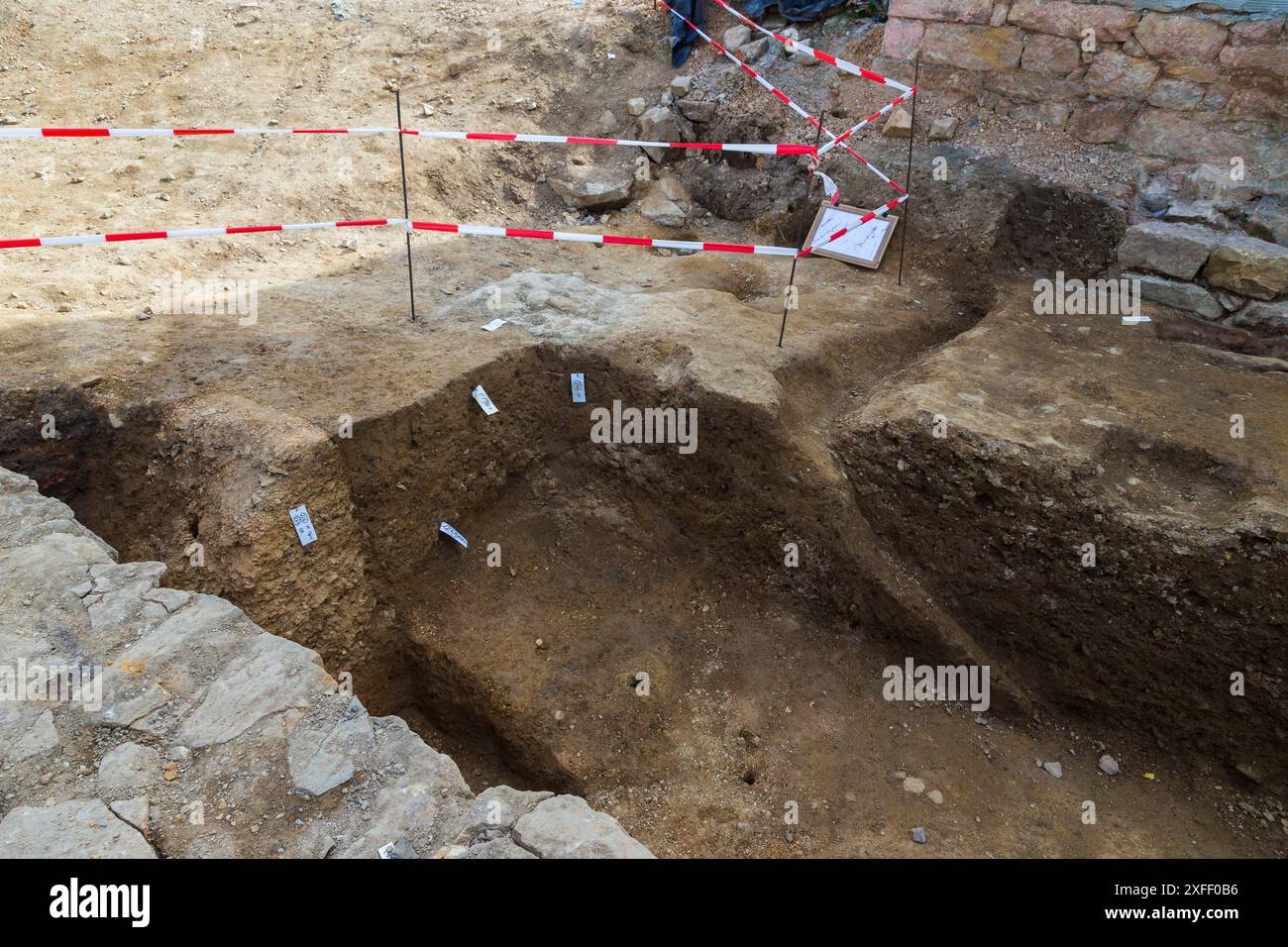 Grabungsstelle zum Tag des offenen Denkmals am 08.09.2013, gab es die ...