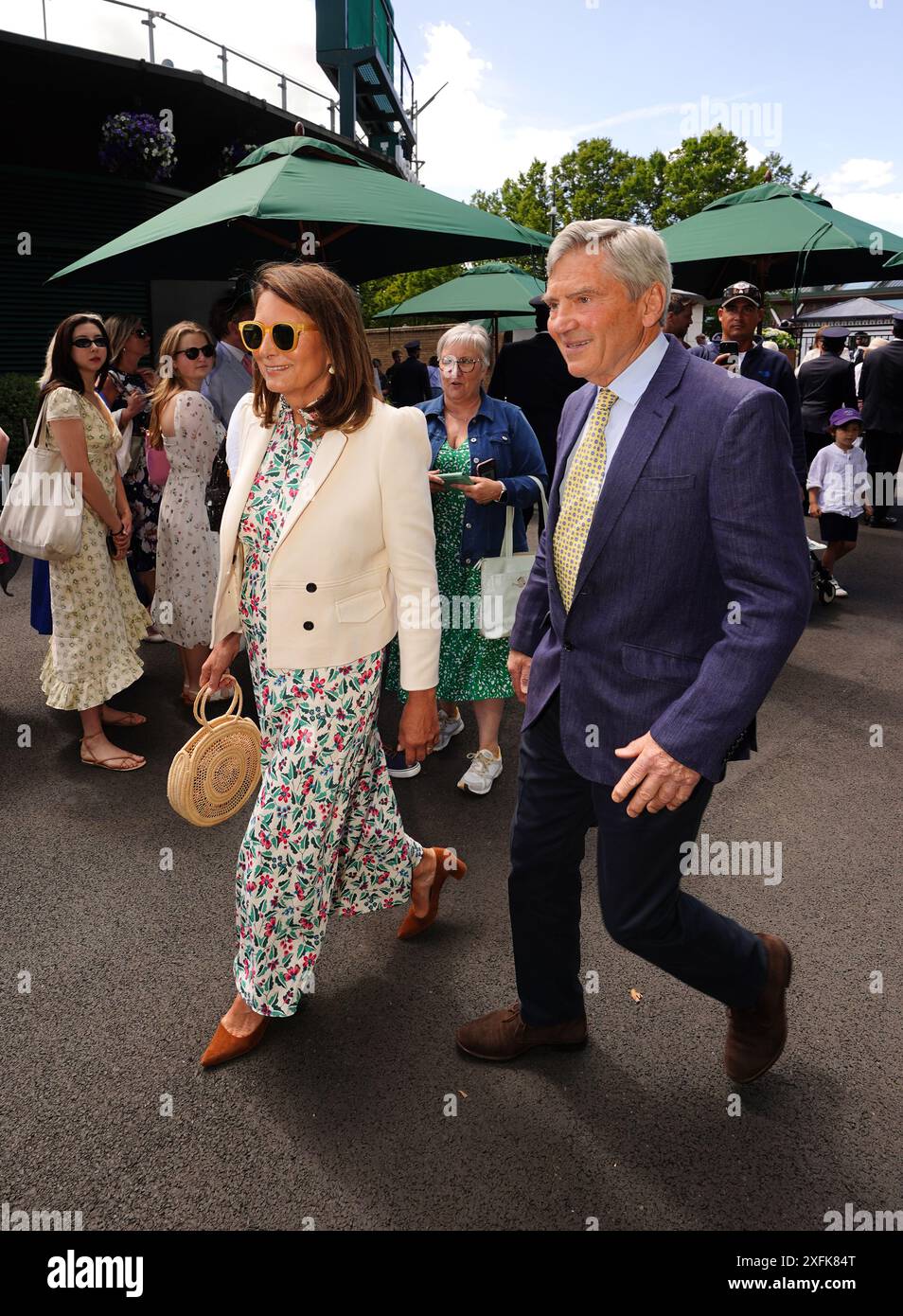 Carole und Michael Middleton kamen am vierten Tag der Wimbledon ...