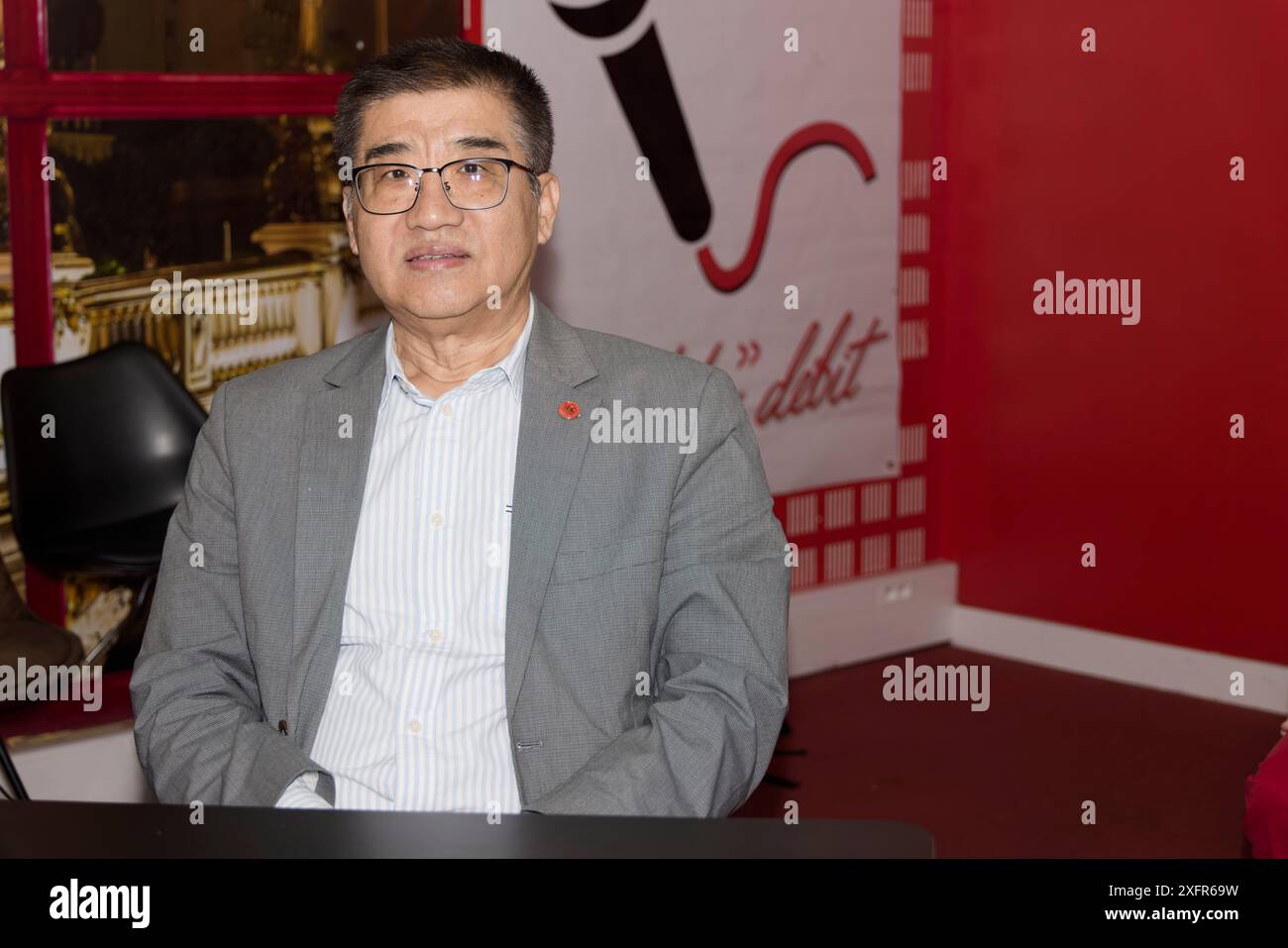 Villejuif, Frankreich. Juli 2024. Sänger und Radio-TV-Moderatoren ...