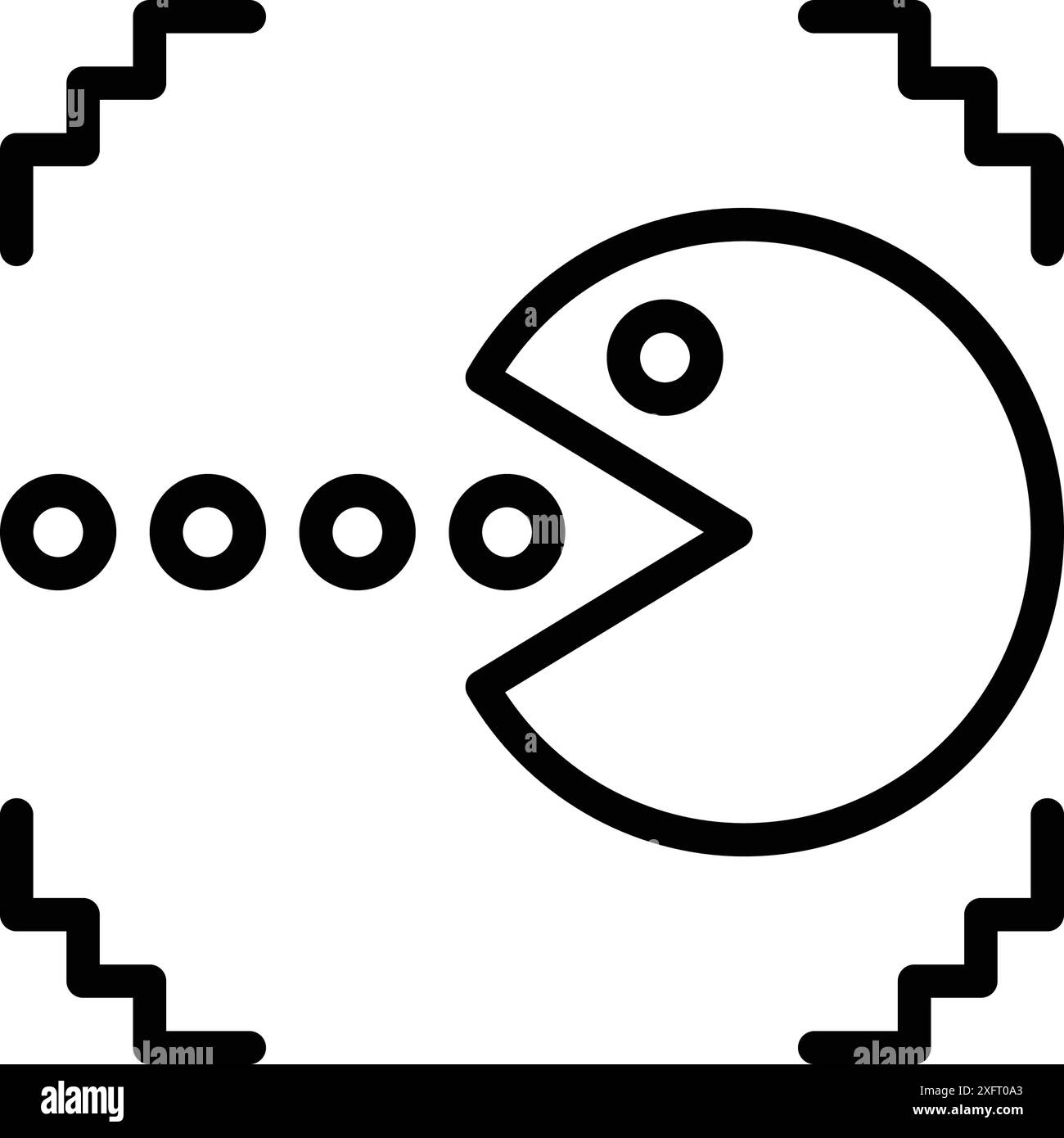 Pacman symbol Stock-Vektorgrafiken kaufen - Alamy