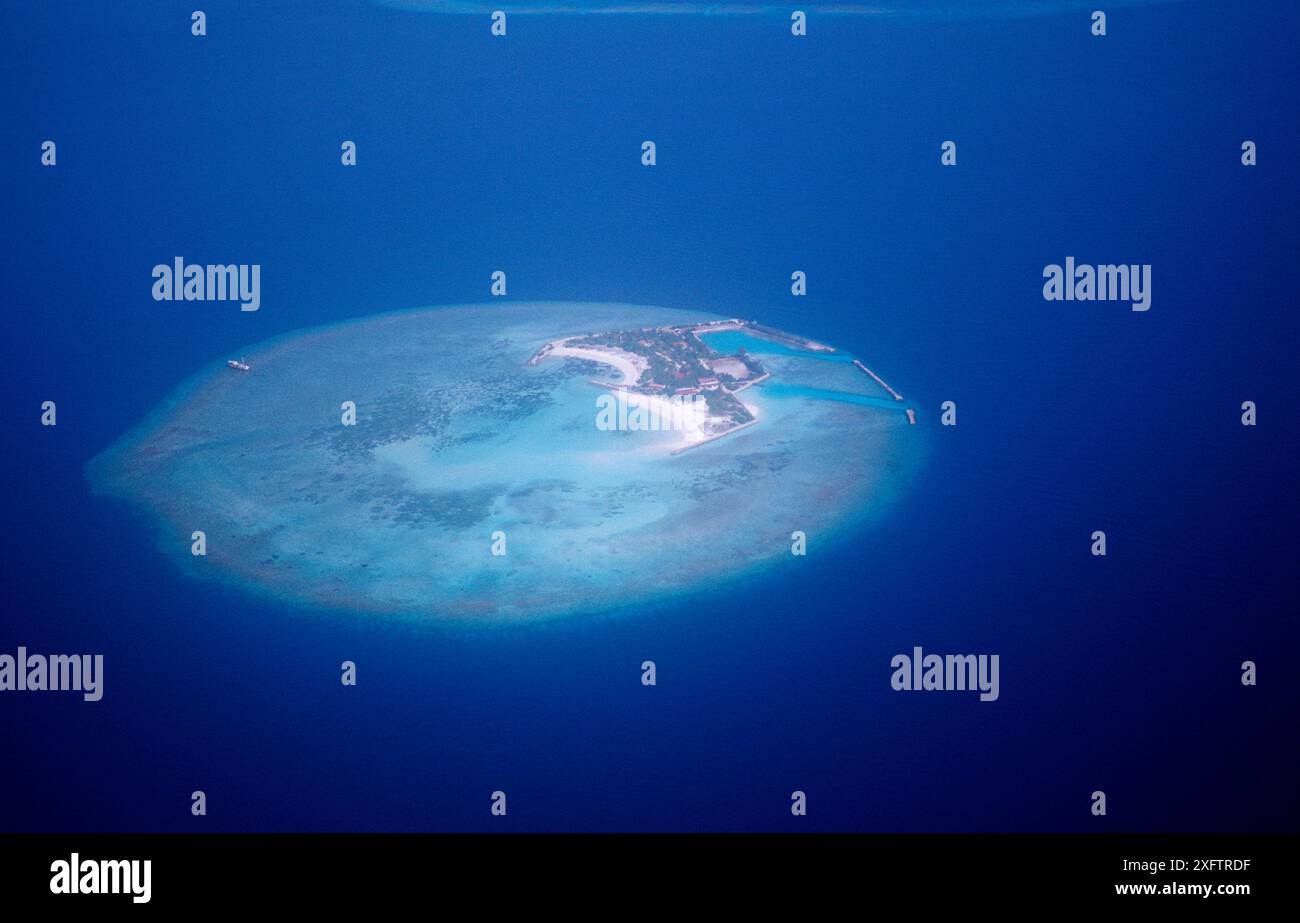 Malediven Island, Luftbild, Malediven Island, Indischer Ozean, Ari ATOL Stockfotografie - Alamy