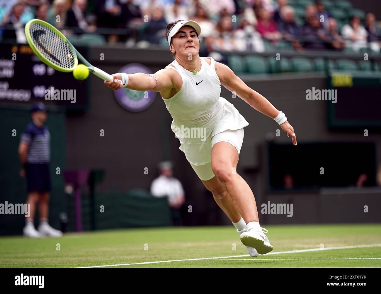 Bianca Andreescu im Kampf gegen Jasmine Paolini (nicht abgebildet) am ...