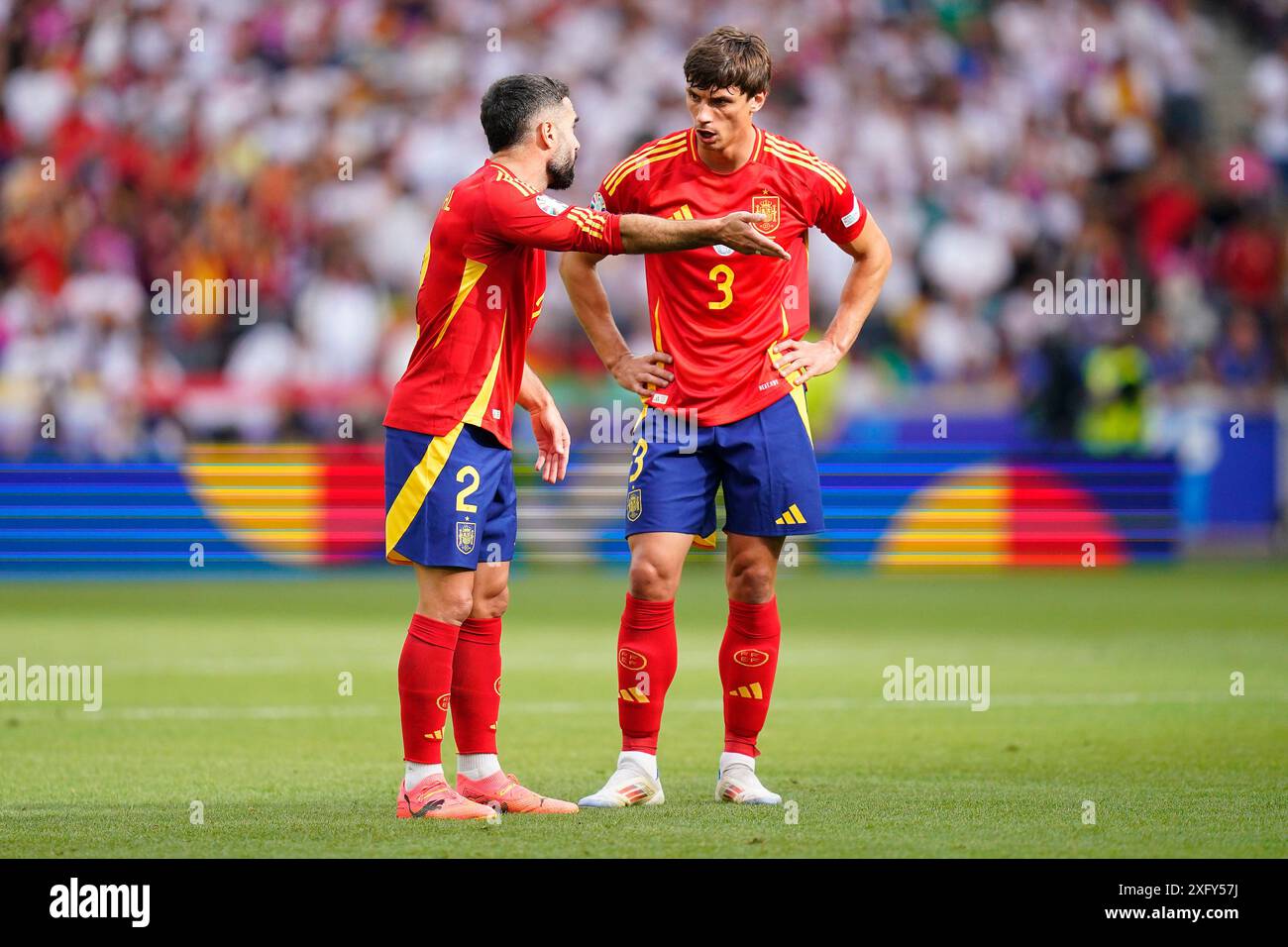 Stuttgart, Deutschland. Juli 2024. Daniel Carvajal und Robin Le Normand ...
