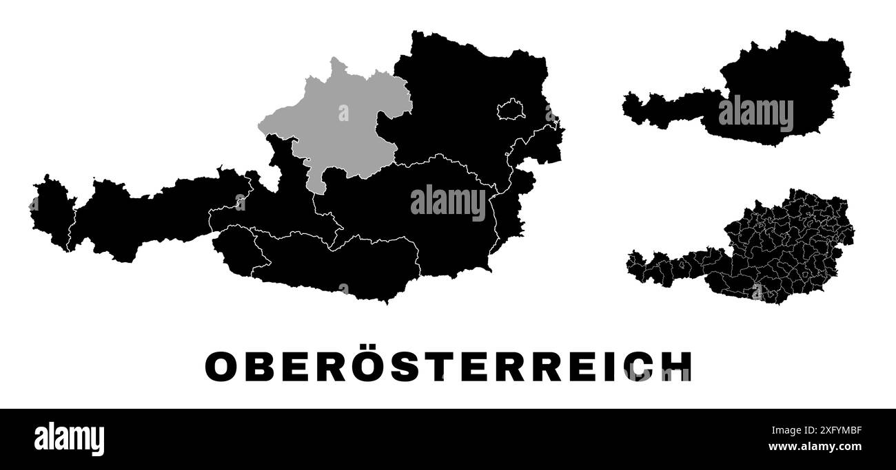 österreich gemeinden karte Stock-Vektorgrafiken kaufen - Alamy