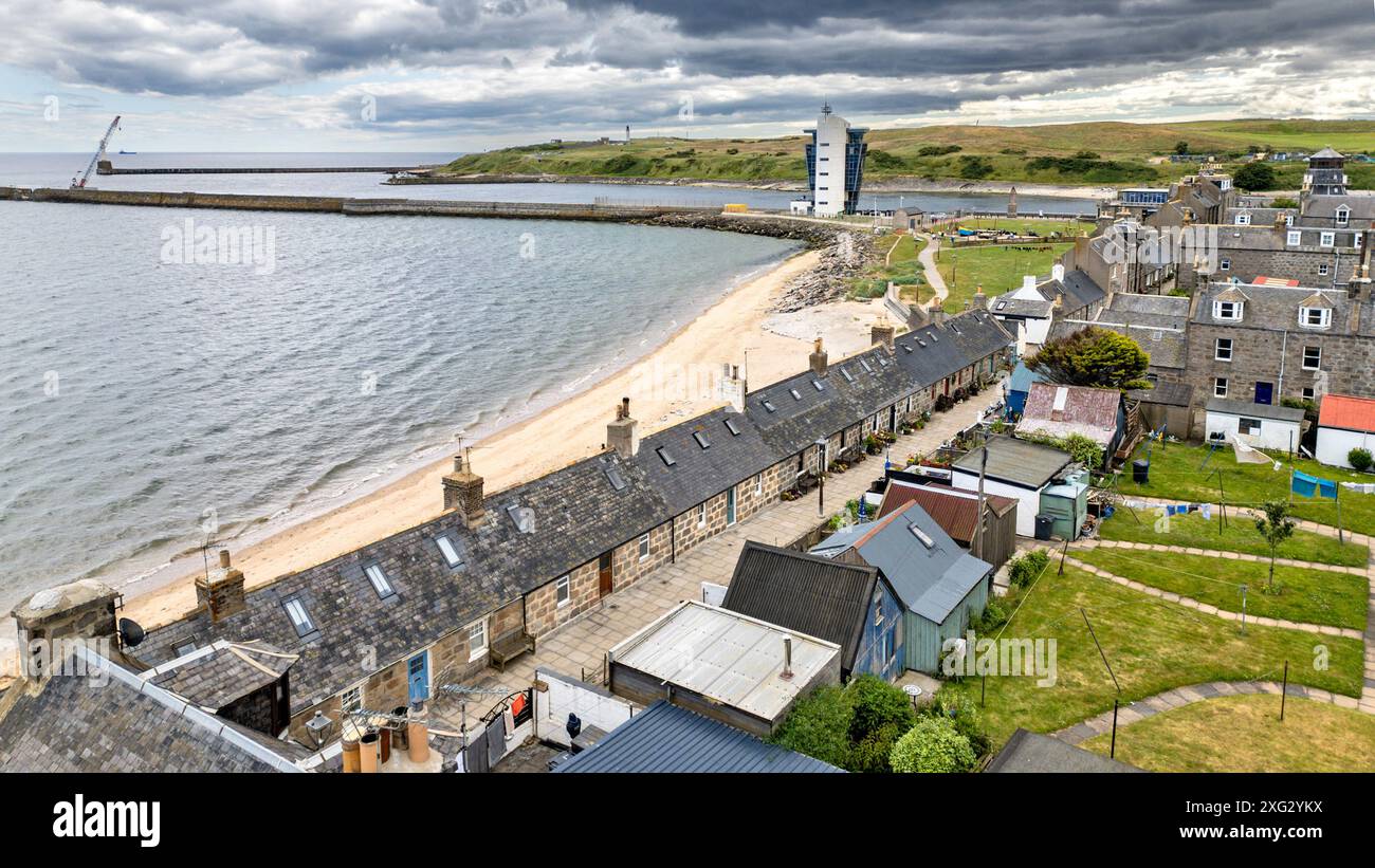 Footdee oder Fittie Aberdeen ein altes Fischerdorf am Ende des Hafens ...