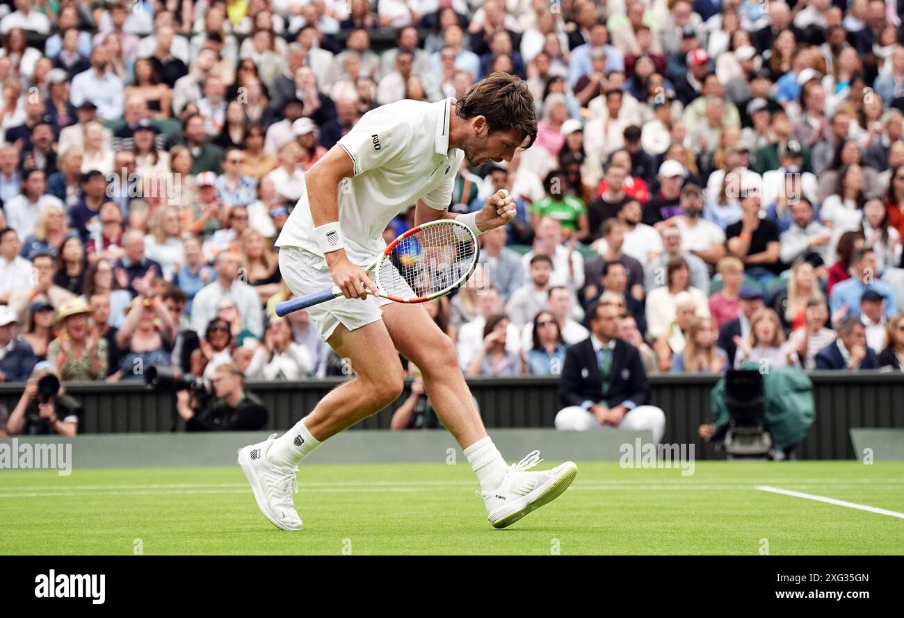 Cameron Norrie reagiert während seines Spiels gegen Alexander Zverev am ...