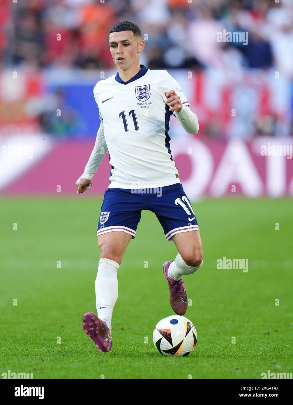 Der Engländer Phil Foden bei der UEFA Euro 2024, dem Viertelfinalspiel ...