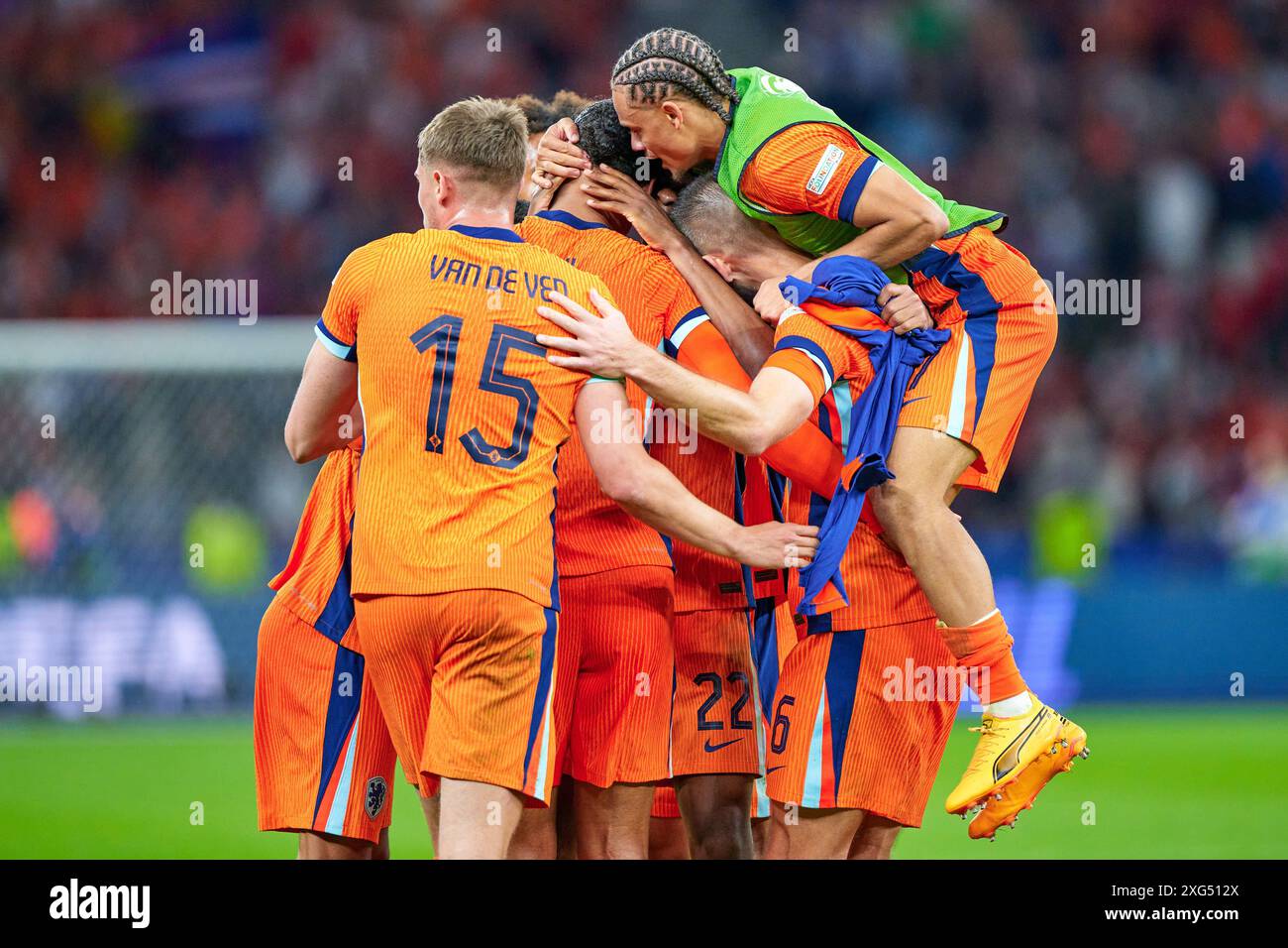 Niederlande jubelt ueber Sieg, GER, UEFA Euro 2024, Fussball Herren, UEFA EM 2024, Viertelfinale ...