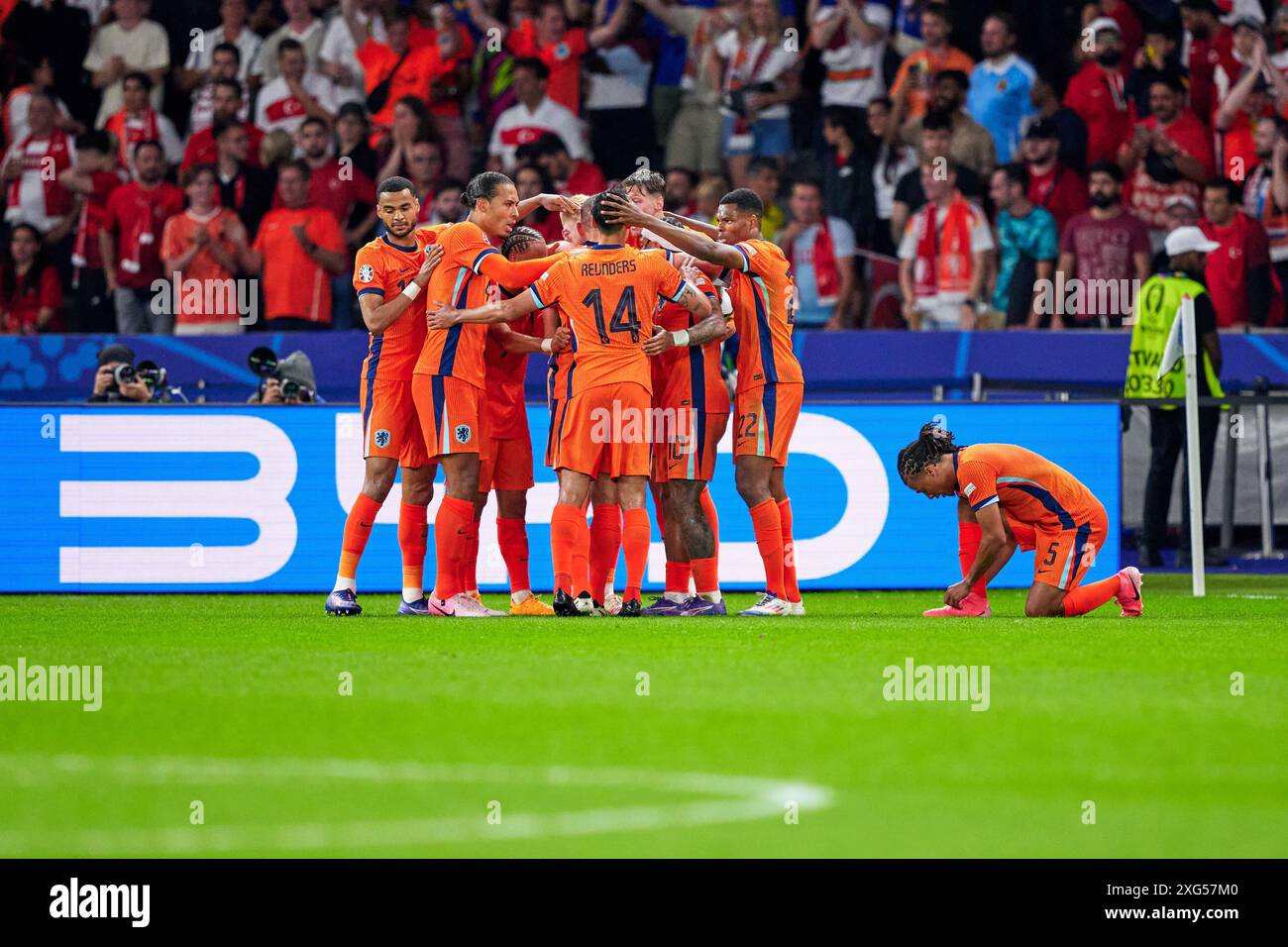 Niederlande jubelt ueber Tor, GER, UEFA Euro 2024, Fussball Herren, UEFA EM 2024, Viertelfinale ...