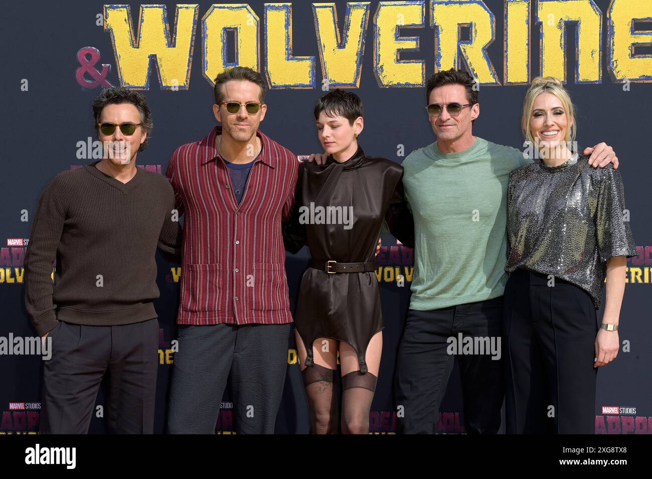 Shawn Levy, Ryan Reynolds, Emma Corrin, Hugh Jackman und Wendy Jacobson ...