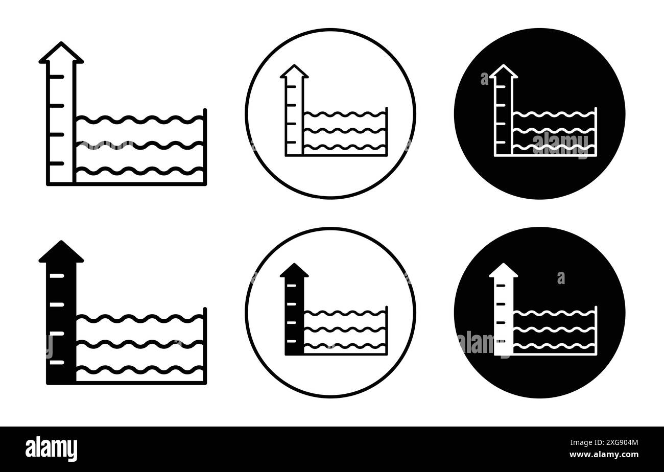 Water level measurement Stock-Vektorgrafiken kaufen - Alamy