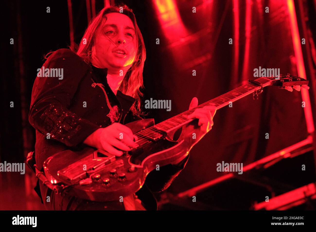 Jacob Thomas Kiszka von Greta Van Fleet tritt live auf der Piazza ...