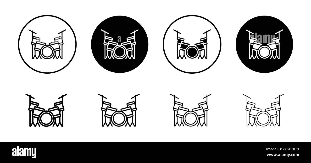 Drum set symbol Stock-Vektorgrafiken kaufen - Alamy