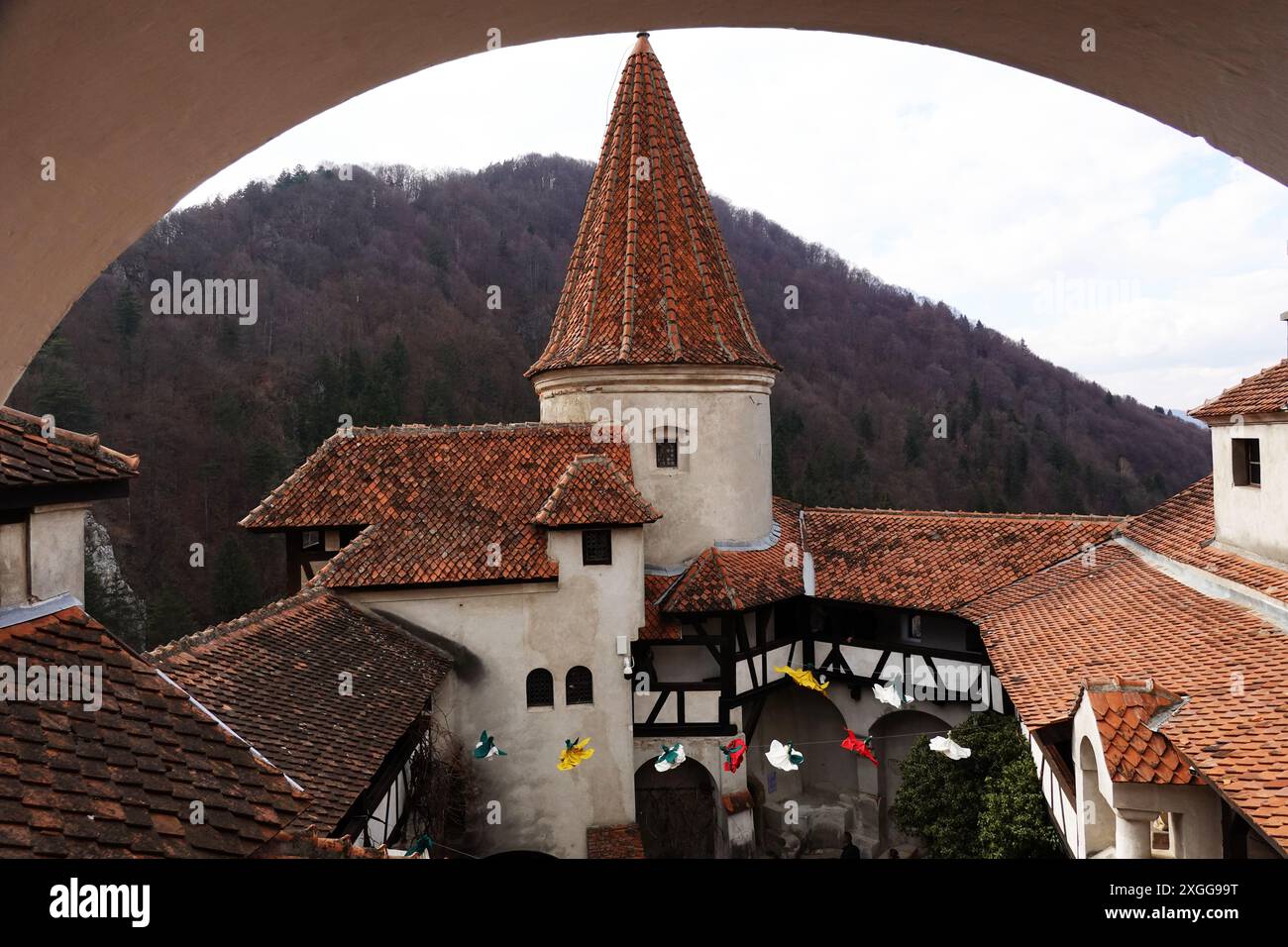 Burg Bran, (Burg Dracula), erbaut von Sachsen im Jahre 1377, die das ...