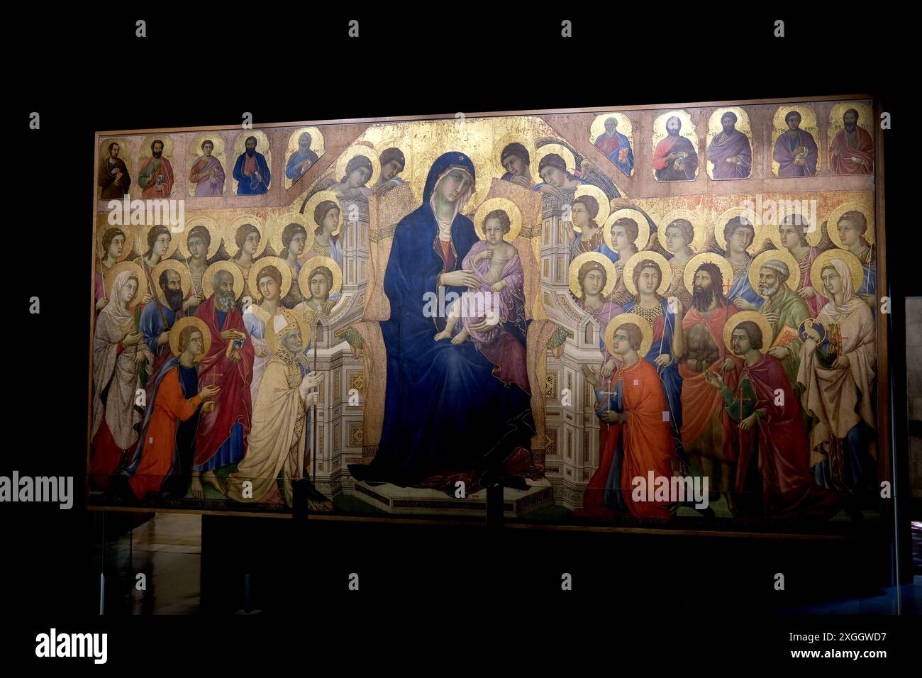 Der Maestà in der Kathedrale von Sienna der Santa Maria Novella Altaraufsatz Madonna und Kind ...