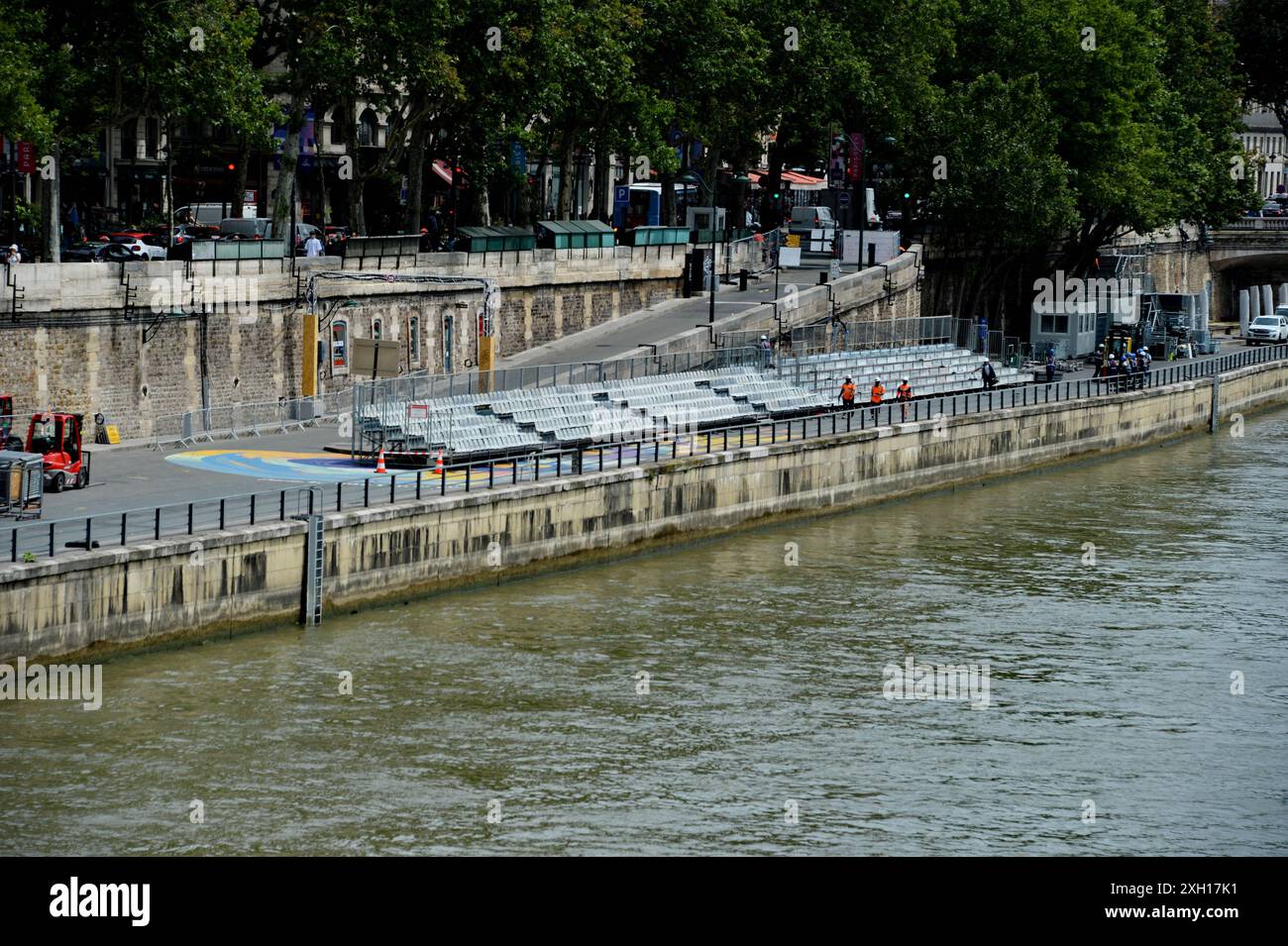 Illustration der Vorbereitungen und Baustellen zur Vorbereitung der ...