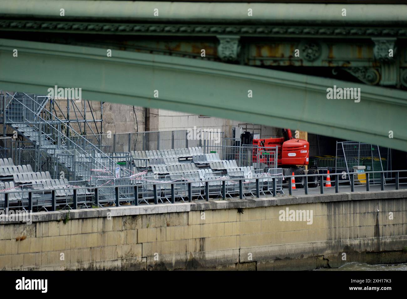 Illustration der Vorbereitungen und Baustellen zur Vorbereitung der ...