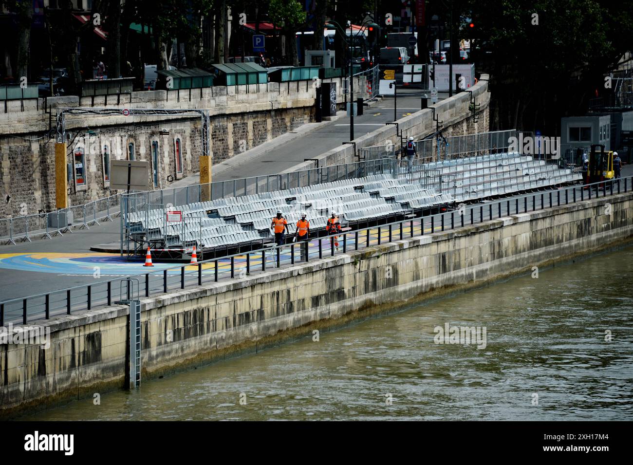 Illustration der Vorbereitungen und Baustellen zur Vorbereitung der ...