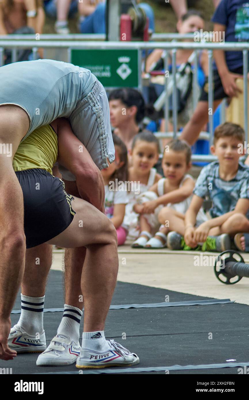 Viladecasn, SPANIEN - 11. JULI 2024: Dynamisches Bild, das einen Moment ...