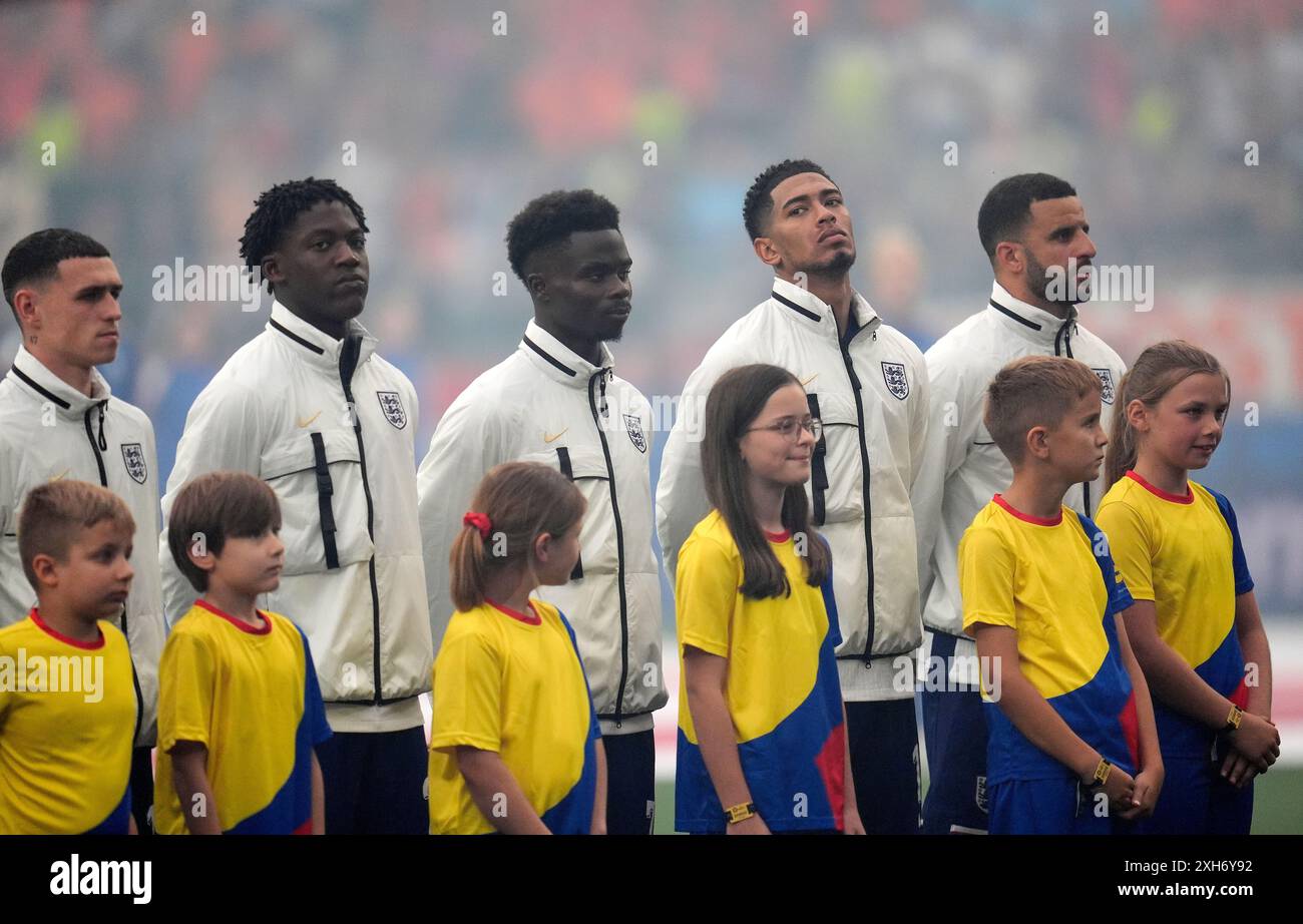 (Von links nach rechts) Englands Phil Foden, Kobbie Mainoo, Bukayo Saka ...