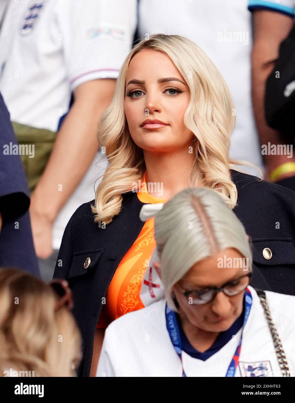 Megan Davison, Partner des Englands Jordan Pickford, ist beim Endspiel ...