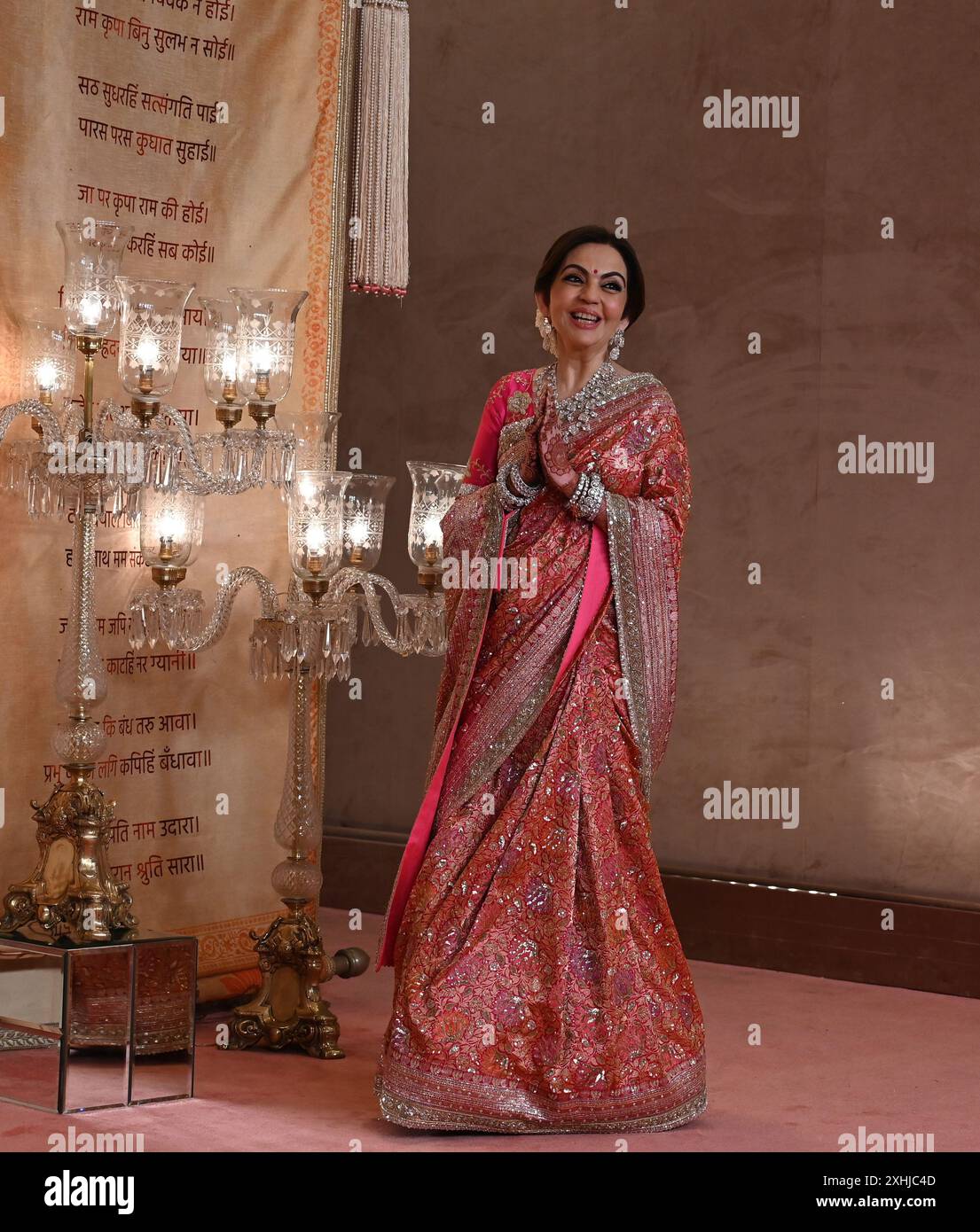 Mumbai, Indien. Juli 2024. MUMBAI, INDIEN - 14. JULI: Nita Ambani ...