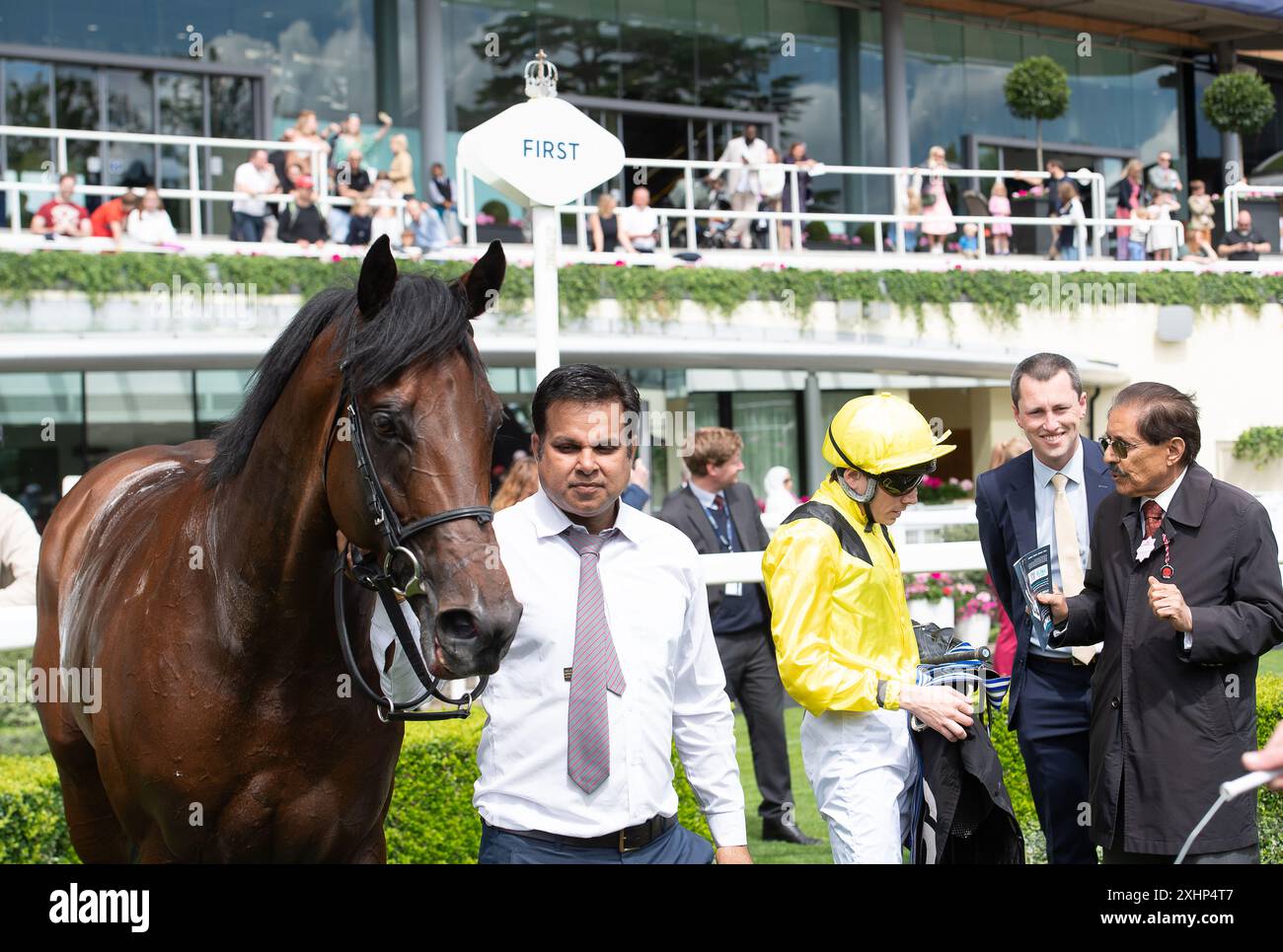 Ascot, Berkshire, Großbritannien. Juli 2024. Pferd Quddwah, geritten ...