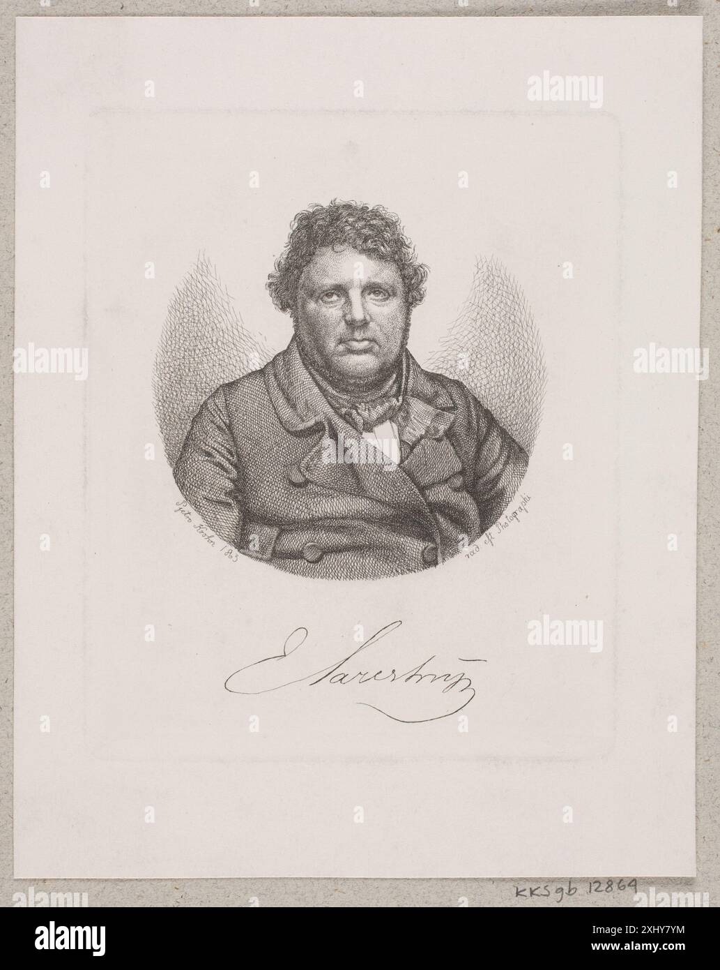 Emil Aarestrup Krohn, Pietro Købke 1840 - 1905 Etching, Print Danske portrætter i kobberstik ...