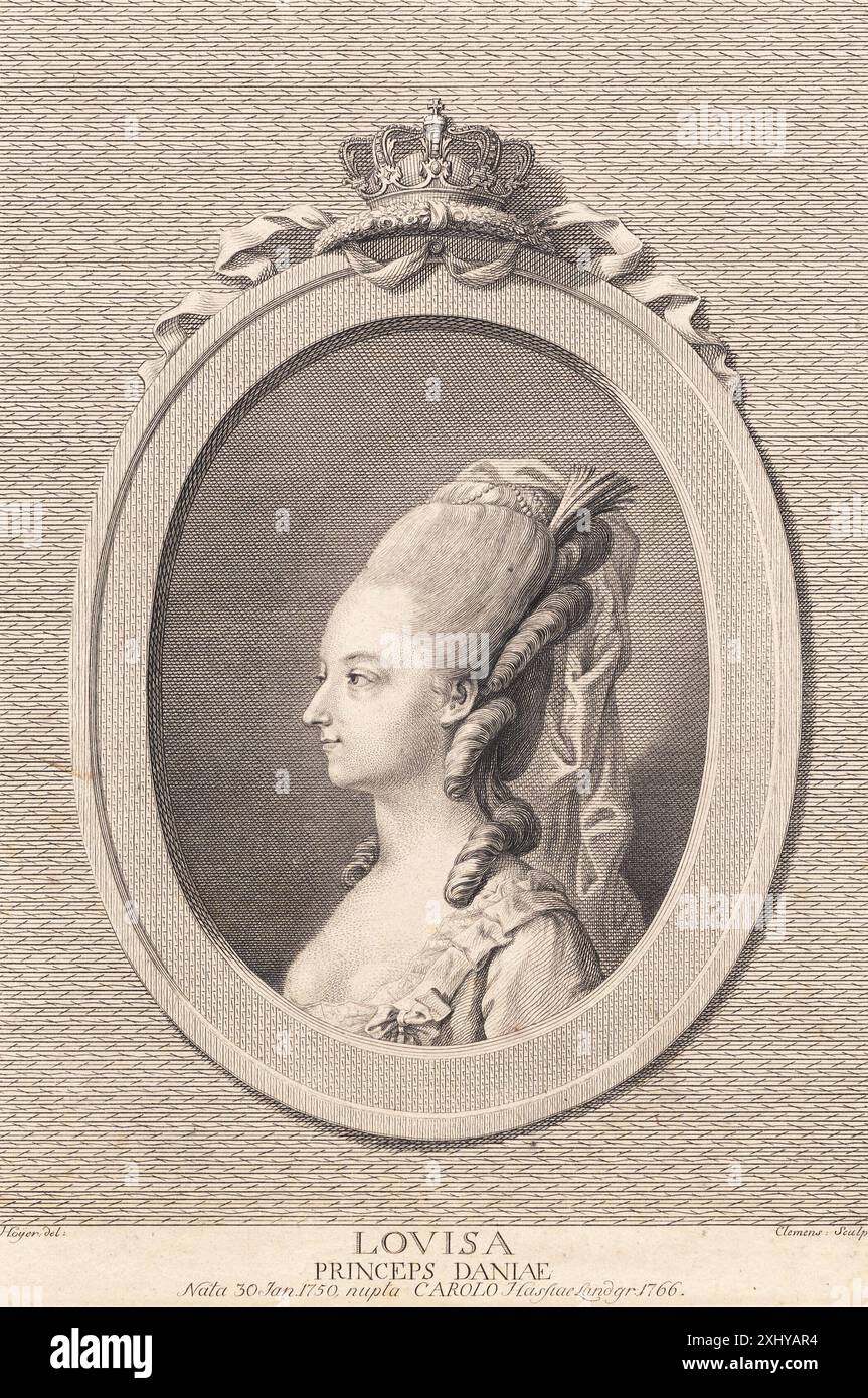Prinzessin Louise, verheiratet mit Carl von Hesse Clemens, J.F. 1748 ...