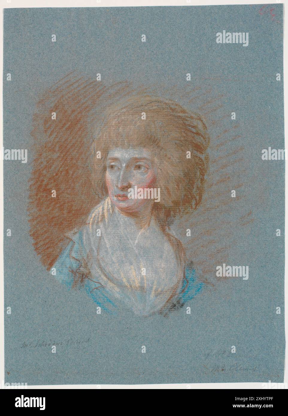 Porträt von Madame Schrøder Clemens, Marie Jeanne 1755–1791 Pastel ...