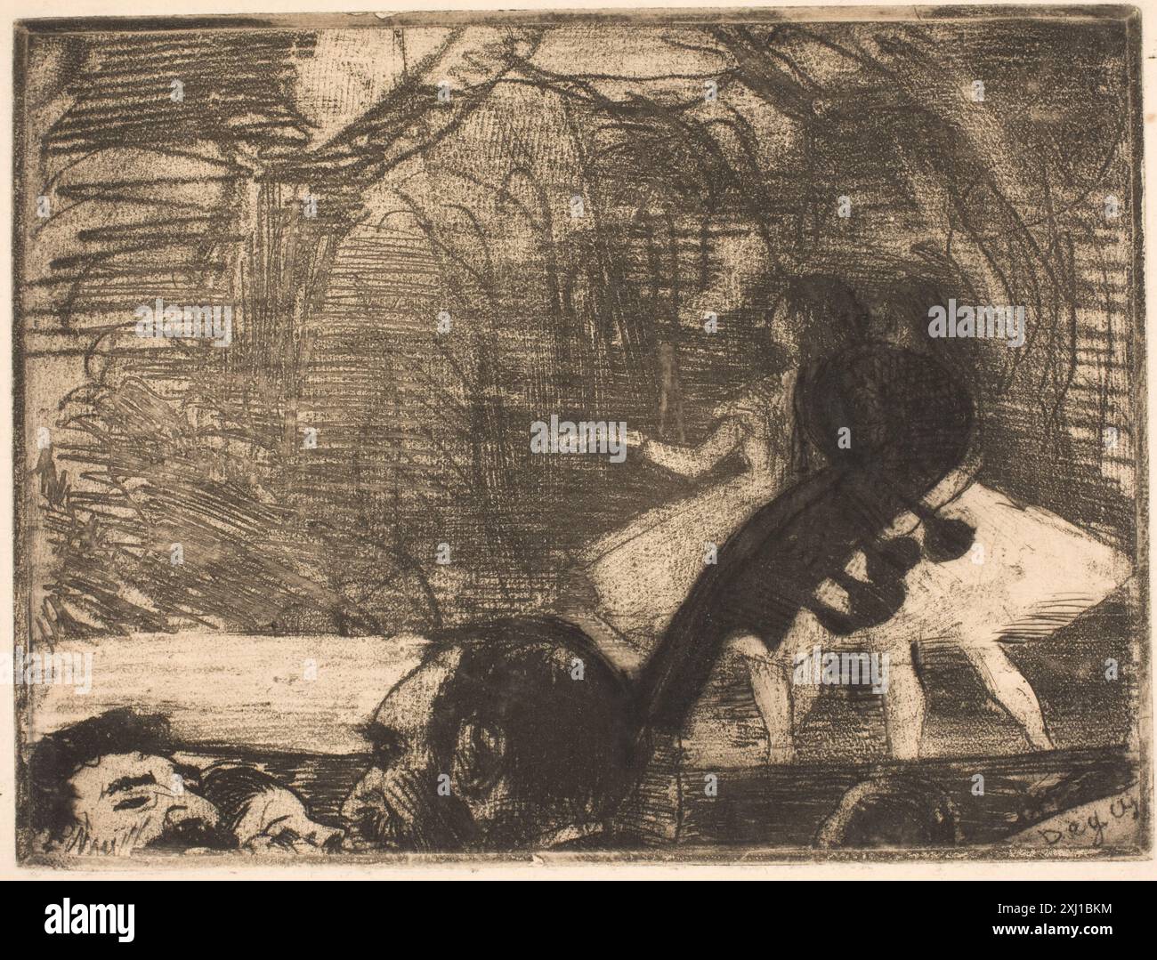 Auf der Bühne Degas, Edgar 1834 - 1917 Gravur, Druck Edgar Degas ...