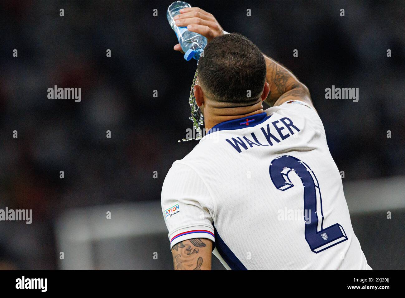 Kyle Walker beim Endspiel der UEFA Euro 2024 zwischen den ...