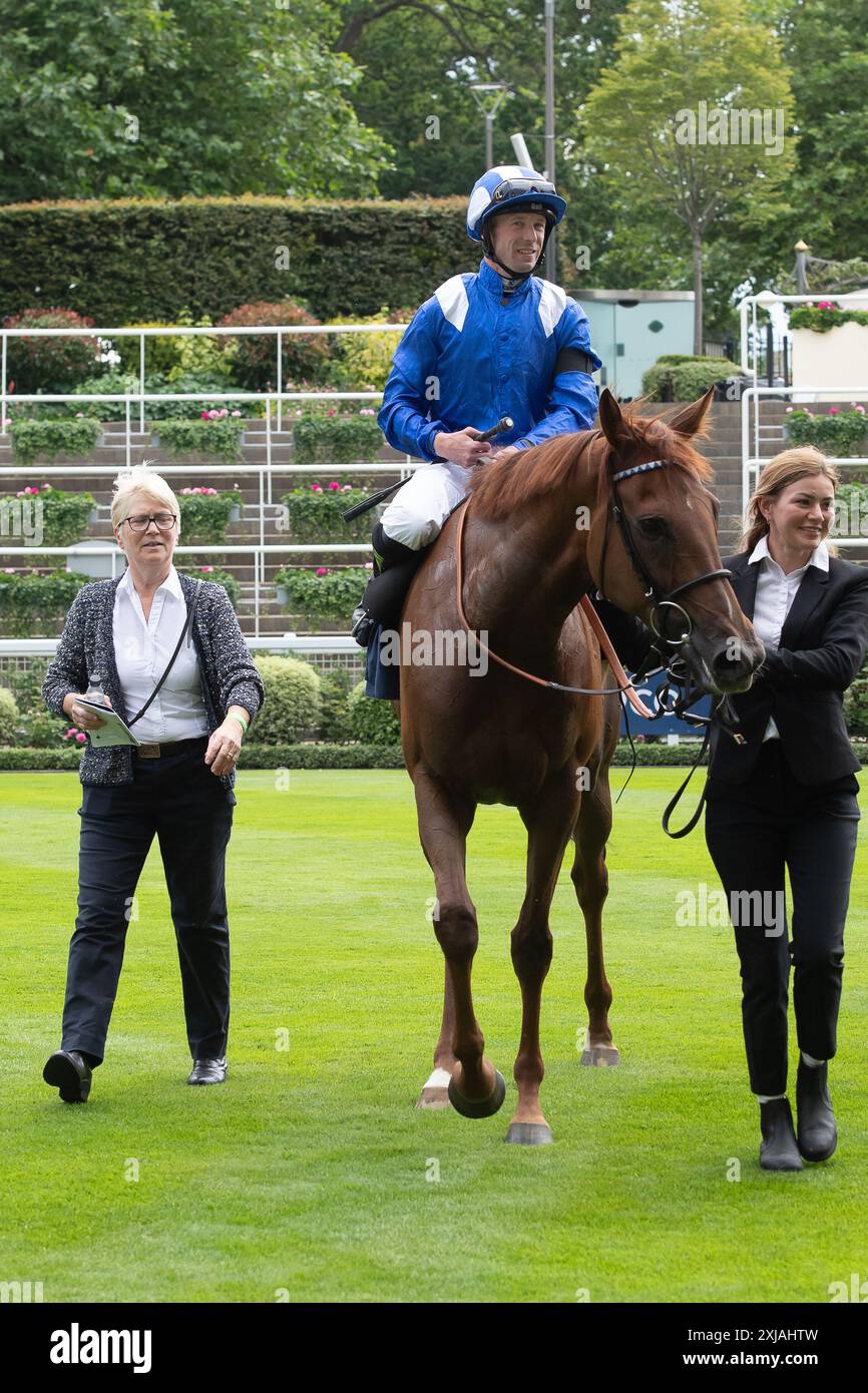 Ascot, Großbritannien. Juli 2024. Horse Ya Hafhd, geritten von Jockey ...