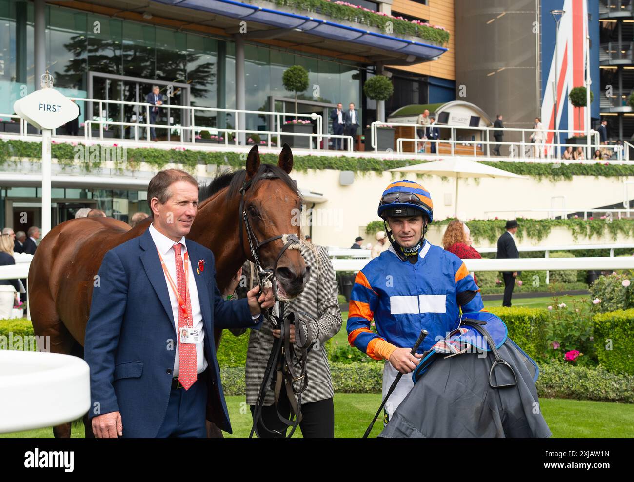 Ascot, Berkshire, Großbritannien. Juli 2024. Horse Zain Blue, geritten ...